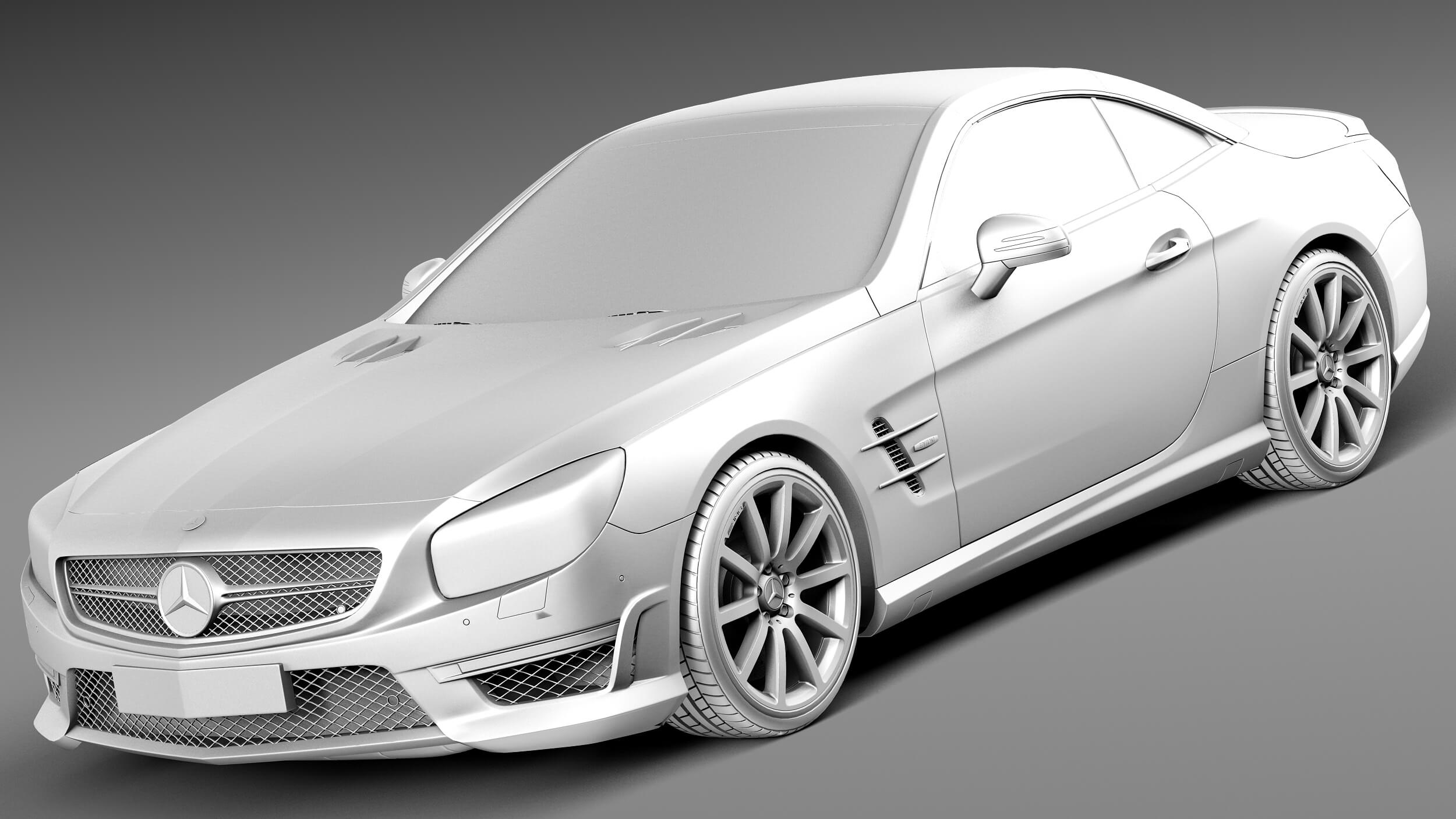 Mercedes-Benz SL 63 AMG 2013 3D Model by SQUIR