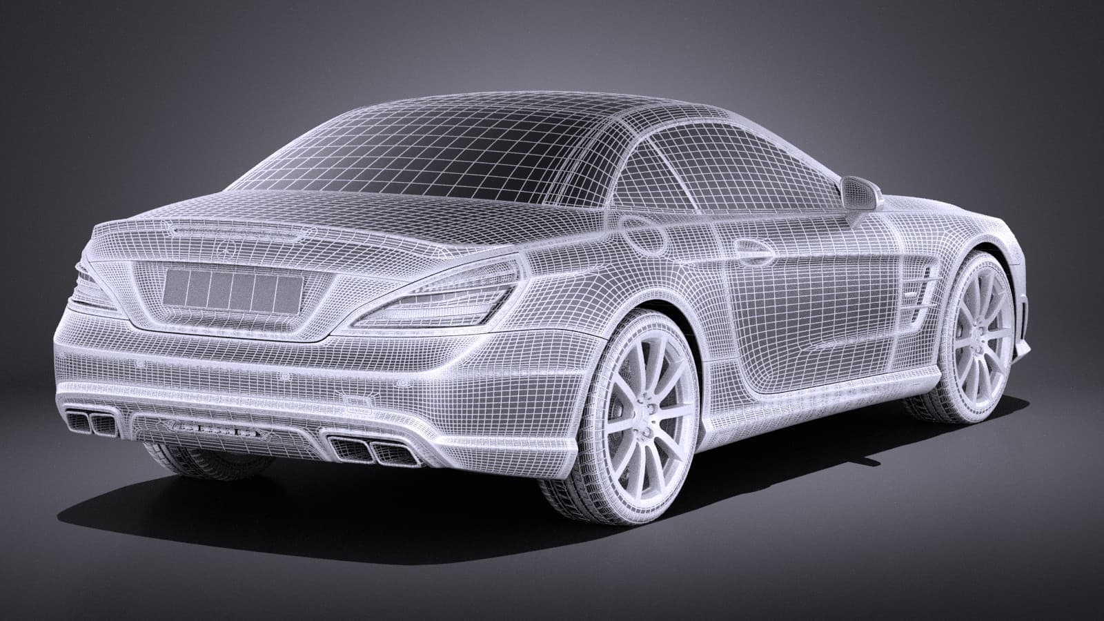 Mercedes SL 63 AMG 2015 (V-Ray) 3D Model by SQUIR