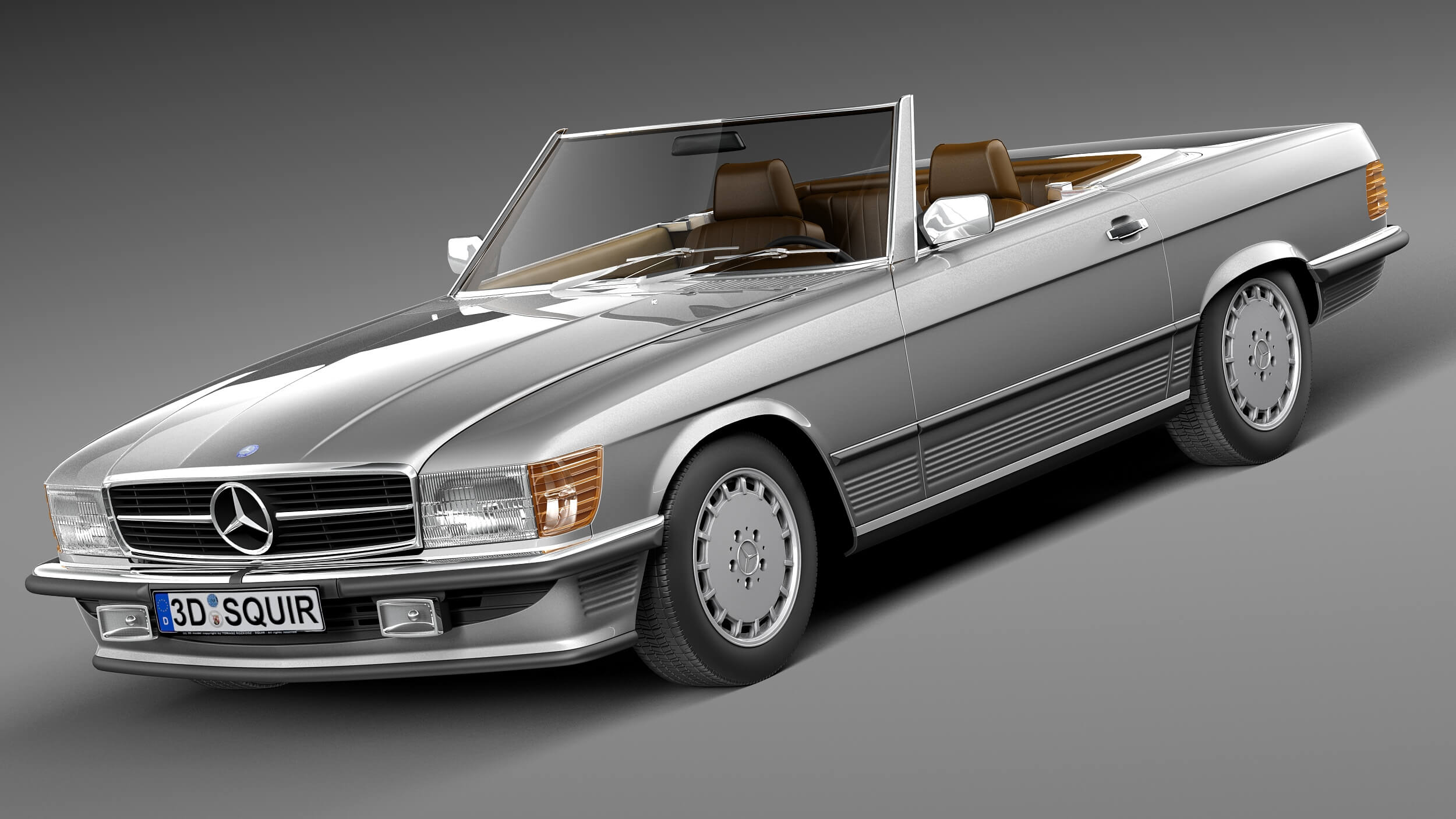 Mercedes-Benz SL R107 1971-1989 3D Model by SQUIR
