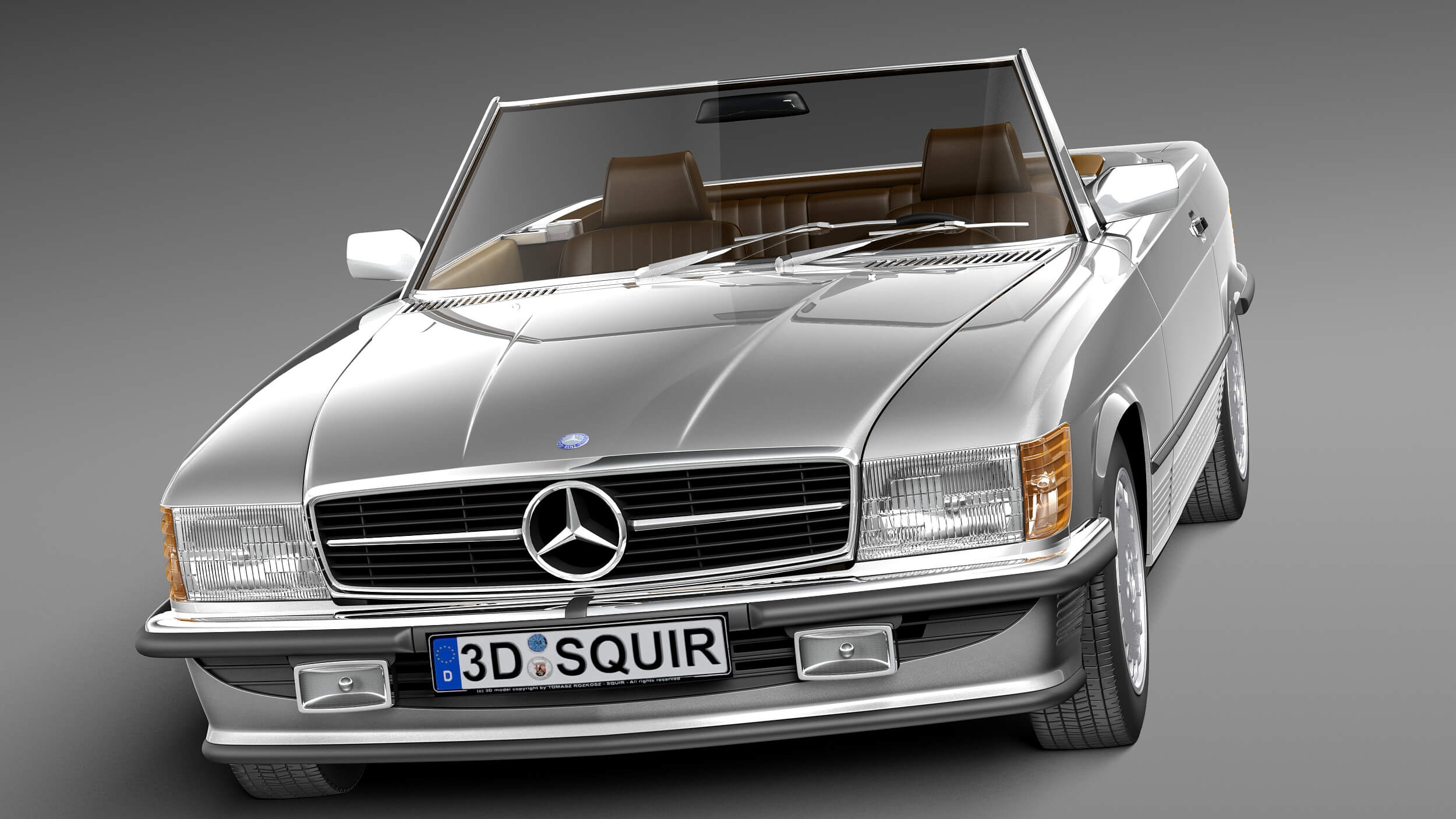 Mercedes-Benz SL R107 1971-1989 3D Model by SQUIR