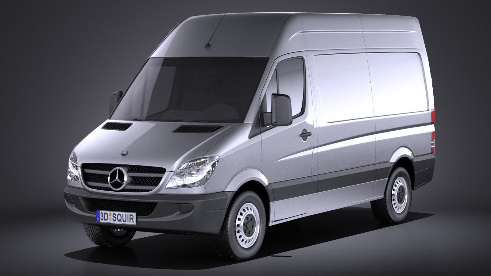 Mercedes Sprinter II Van Short High (V-Ray) 3D Model by SQUIR