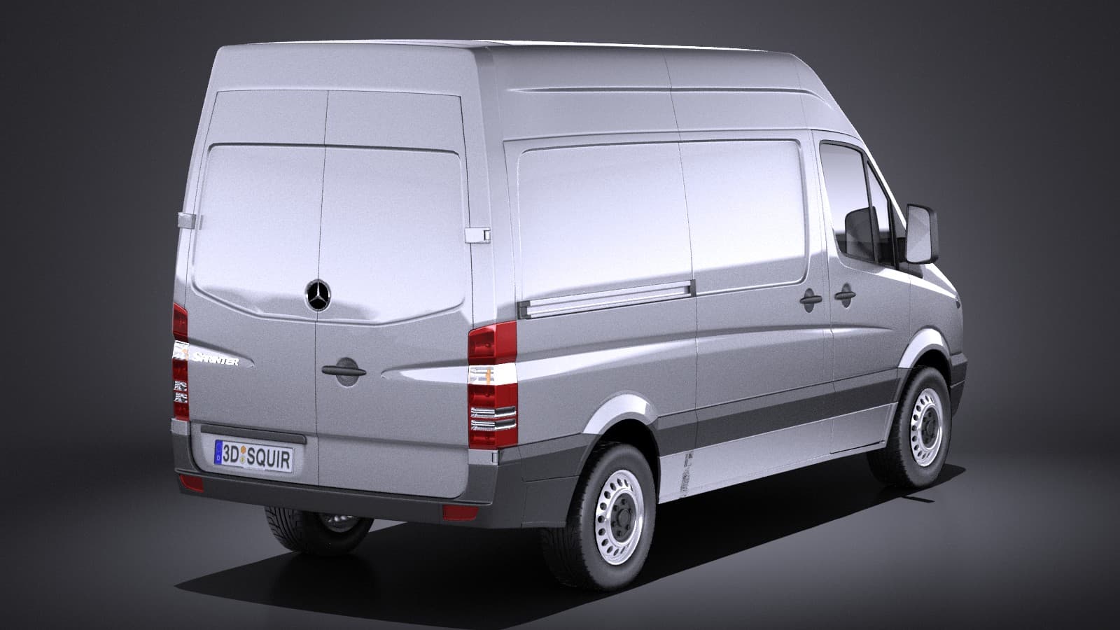 Mercedes Sprinter II Van Short High (V-Ray) 3D Model by SQUIR