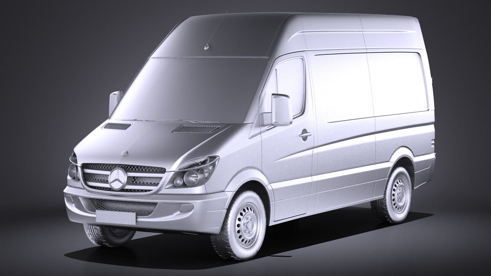 Mercedes Sprinter II Van Short High (V-Ray) 3D Model by SQUIR