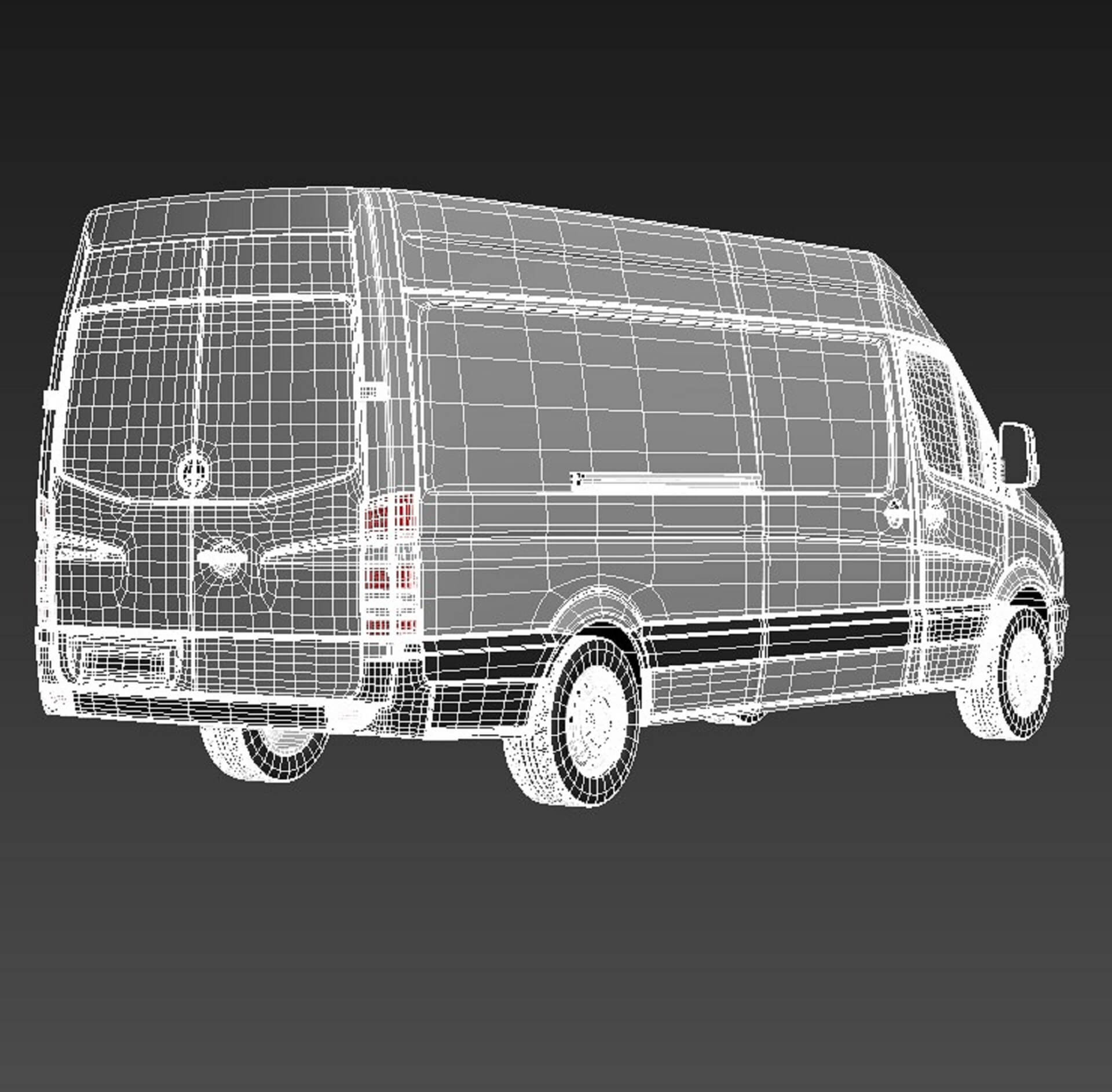 Mercedes-Benz Sprinter Long High 2014 3D Model by SQUIR