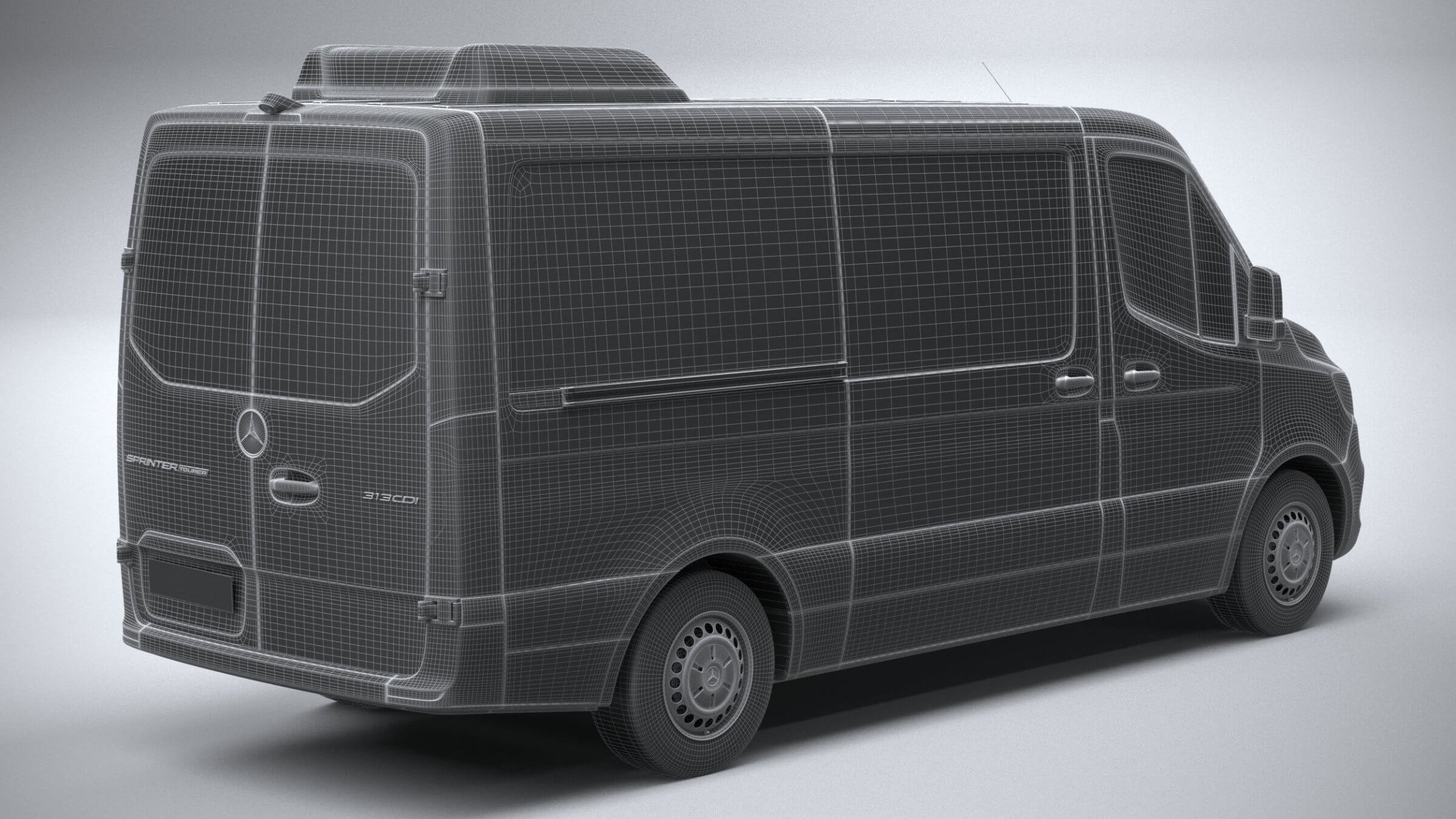 Mercedes Sprinter Passenger L2H1 2019 - 3D Model by SQUIR
