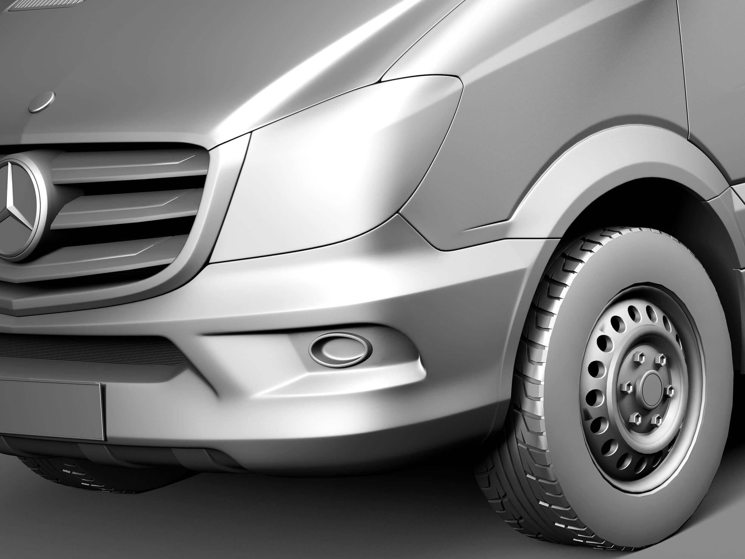 Mercedes=Benz Sprinter Passenger Van 2014 - 3D Model by SQUIR