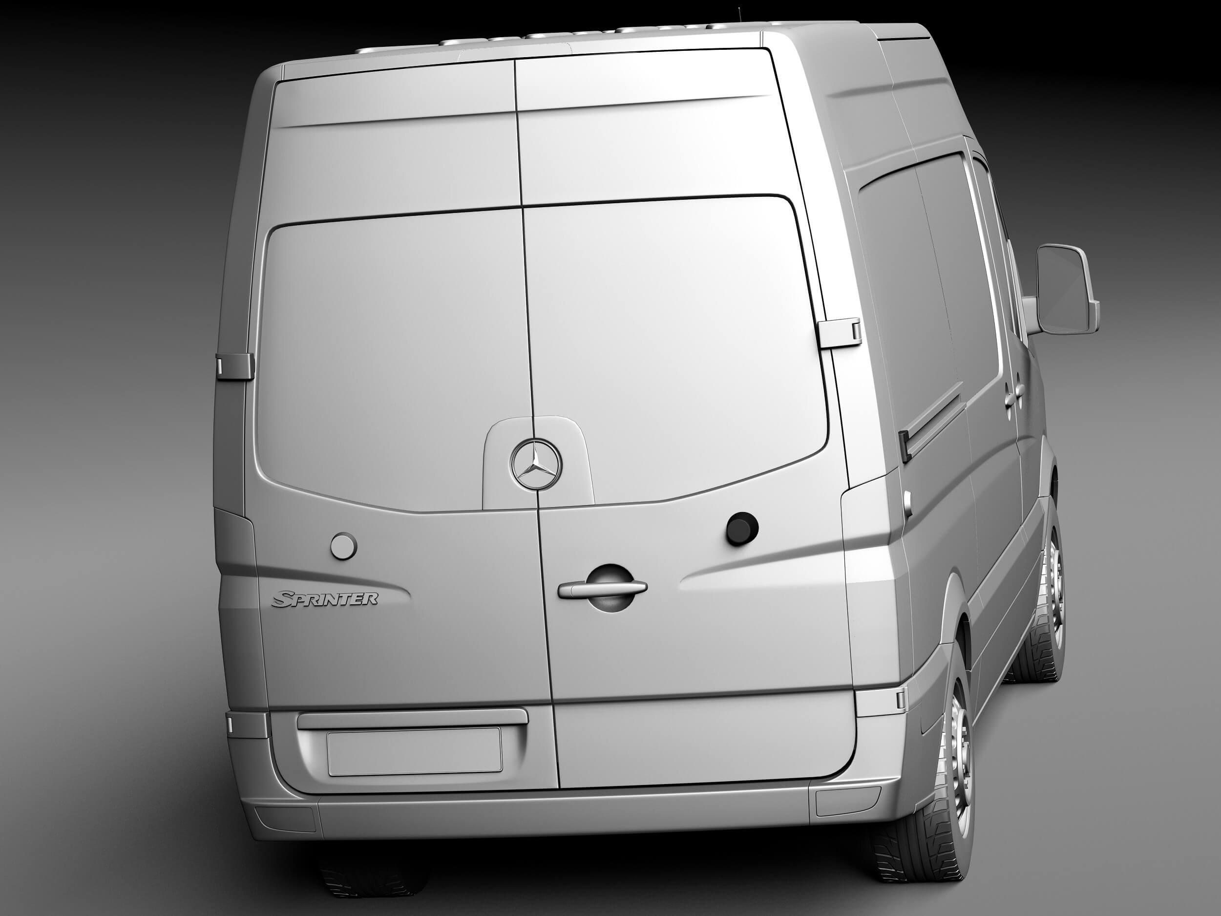 Mercedes=Benz Sprinter Passenger Van 2014 - 3D Model by SQUIR