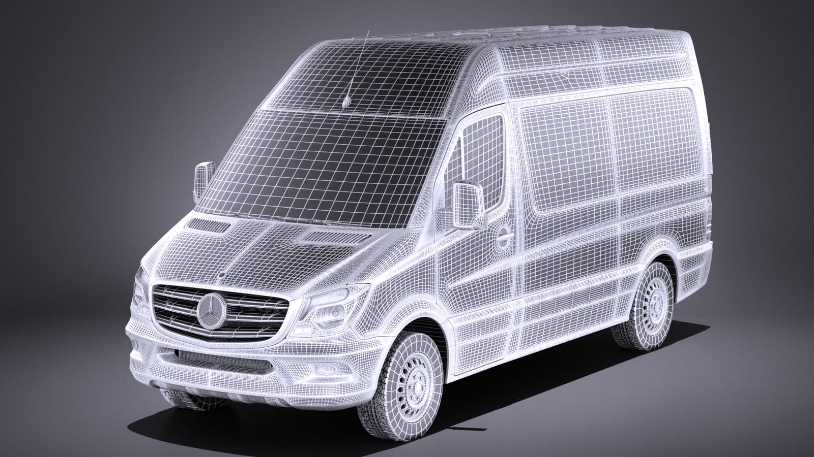 Mercedes Sprinter Passenger Van 2017 (V-Ray) 3D Model by SQUIR