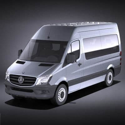 Mercedes Sprinter Passenger Van 2017 (V-Ray) 3D Model by SQUIR