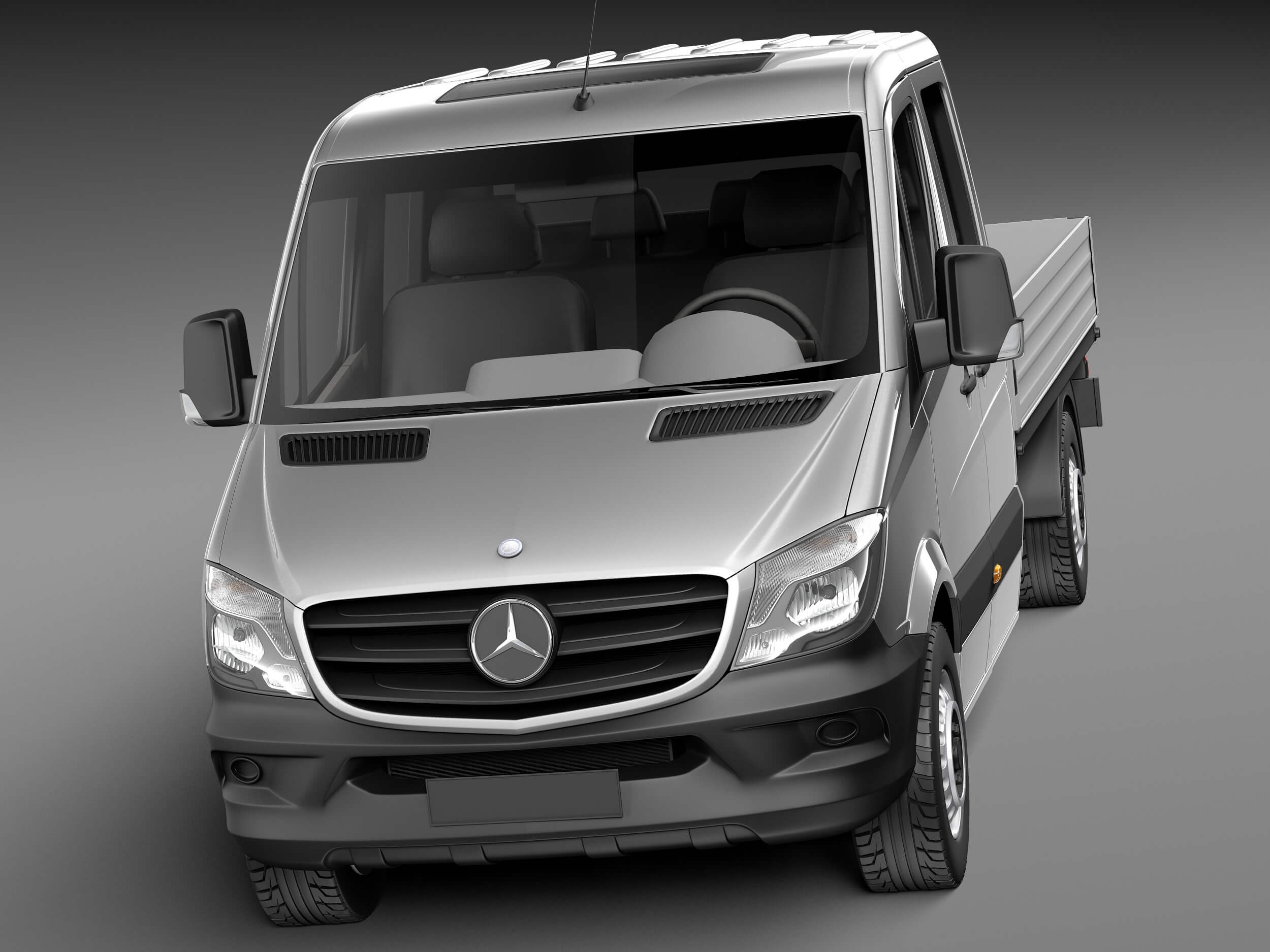 Mercedes-Benz Sprinter Pickup Long 2014 3D Model by SQUIR