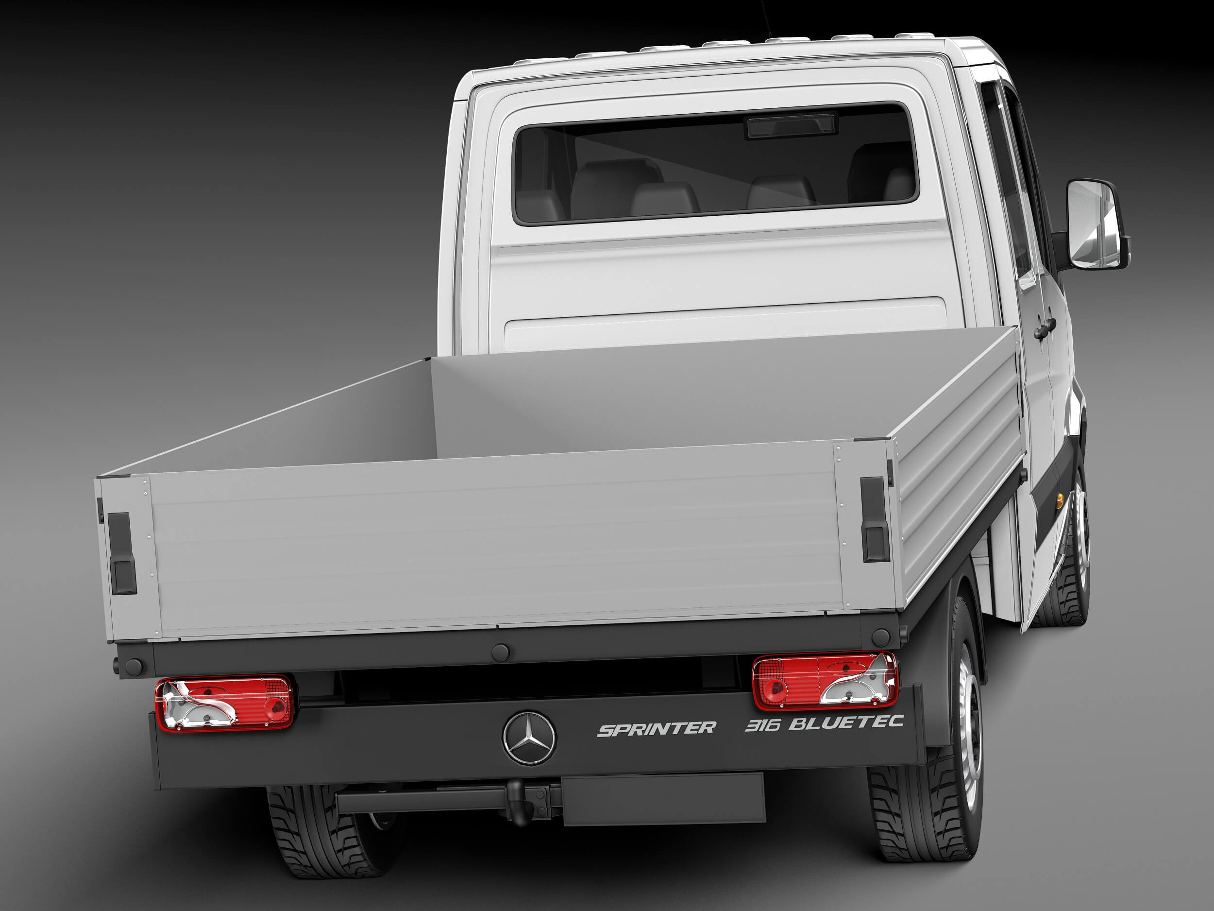 Mercedes-Benz Sprinter Pickup Long 2014 3D Model by SQUIR