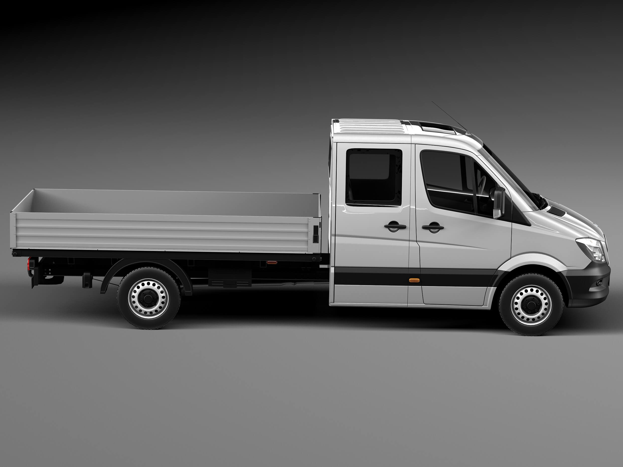 Mercedes-Benz Sprinter Pickup Long 2014 3D Model by SQUIR