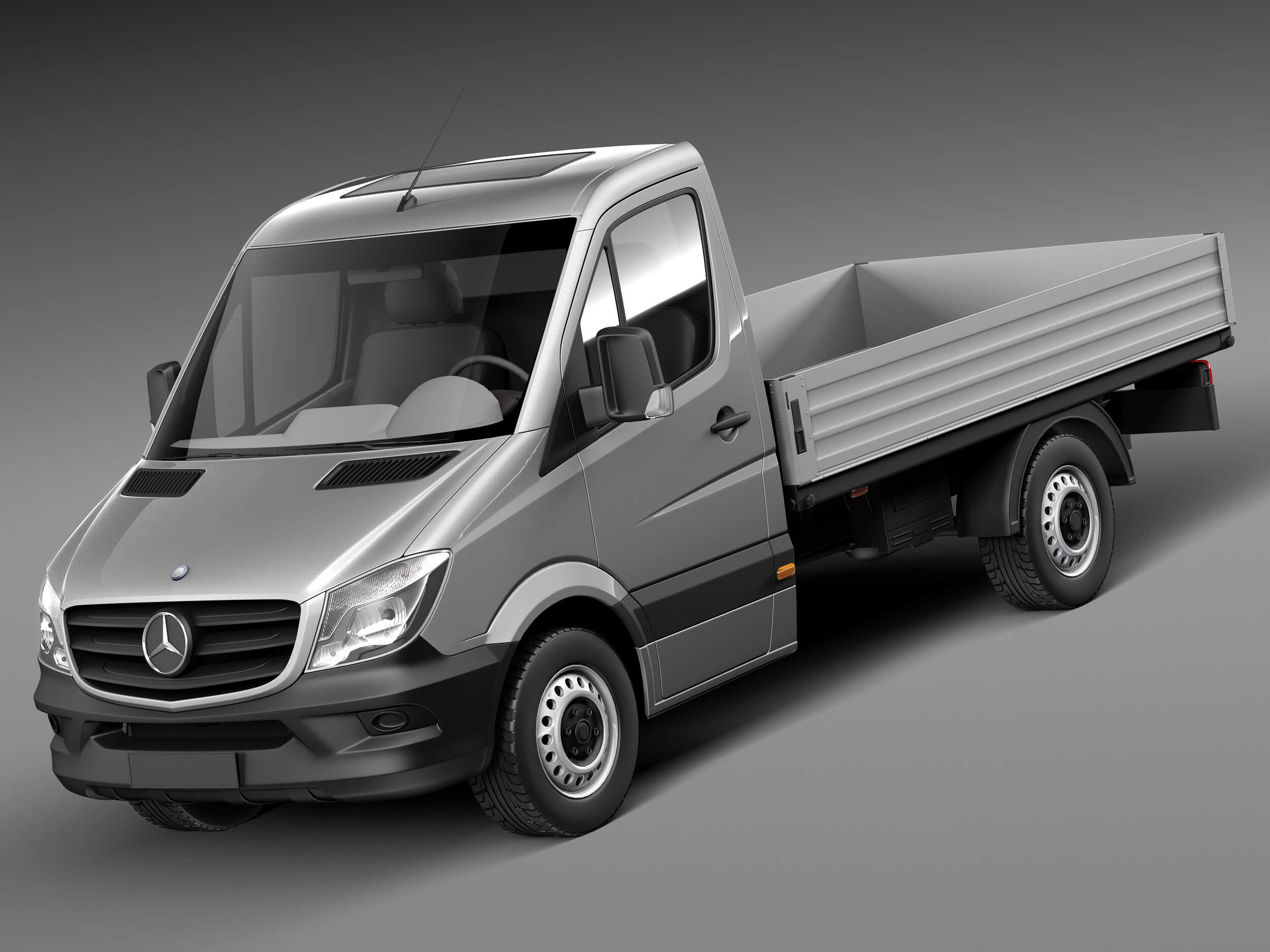 Mercedes-Benz Sprinter Pickup Short 2014 3D Model by SQUIR