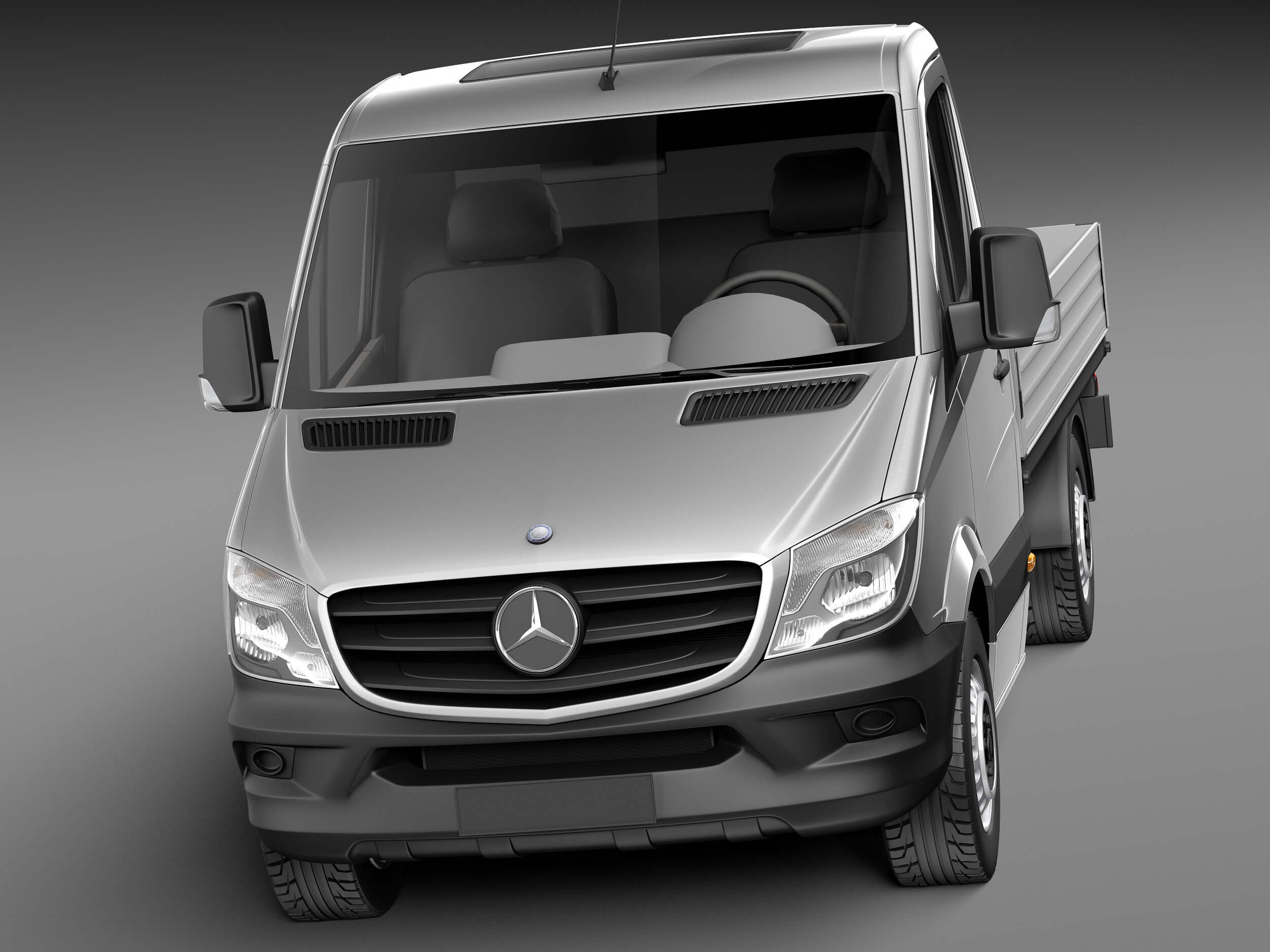 Mercedes-Benz Sprinter Pickup Short 2014 3D Model by SQUIR