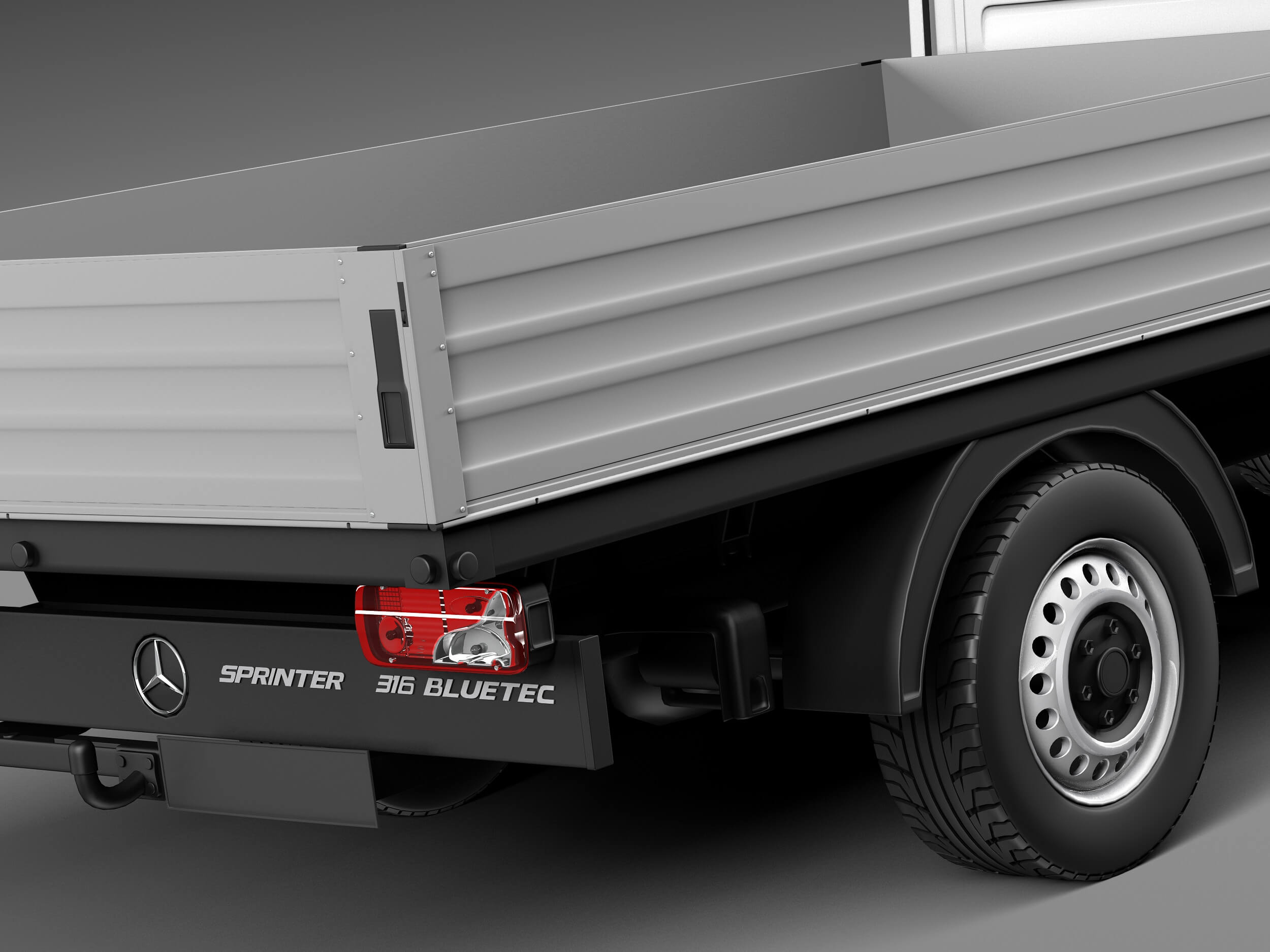 Mercedes-Benz Sprinter Pickup Short 2014 3D Model by SQUIR