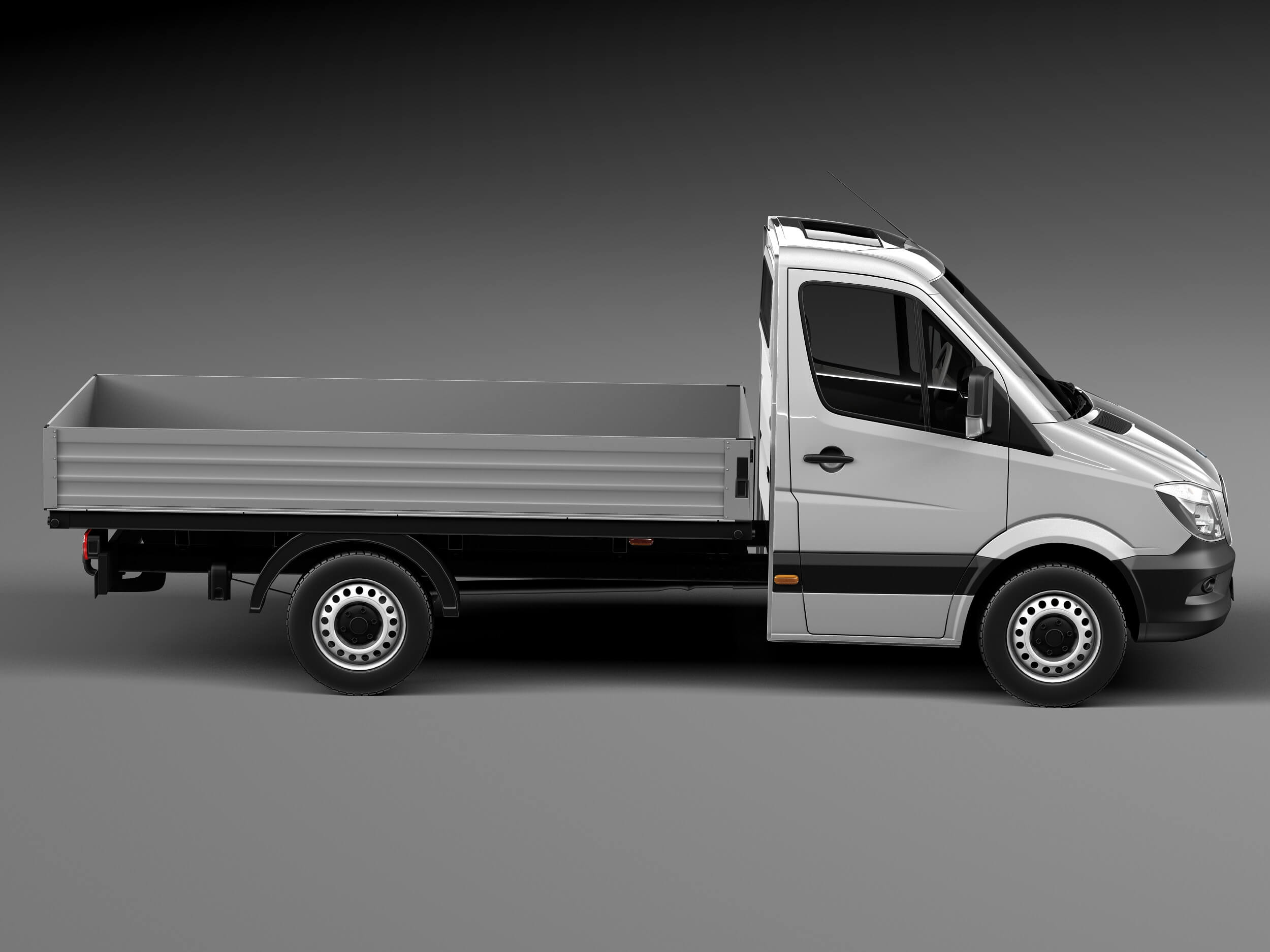Mercedes-Benz Sprinter Pickup Short 2014 3D Model by SQUIR