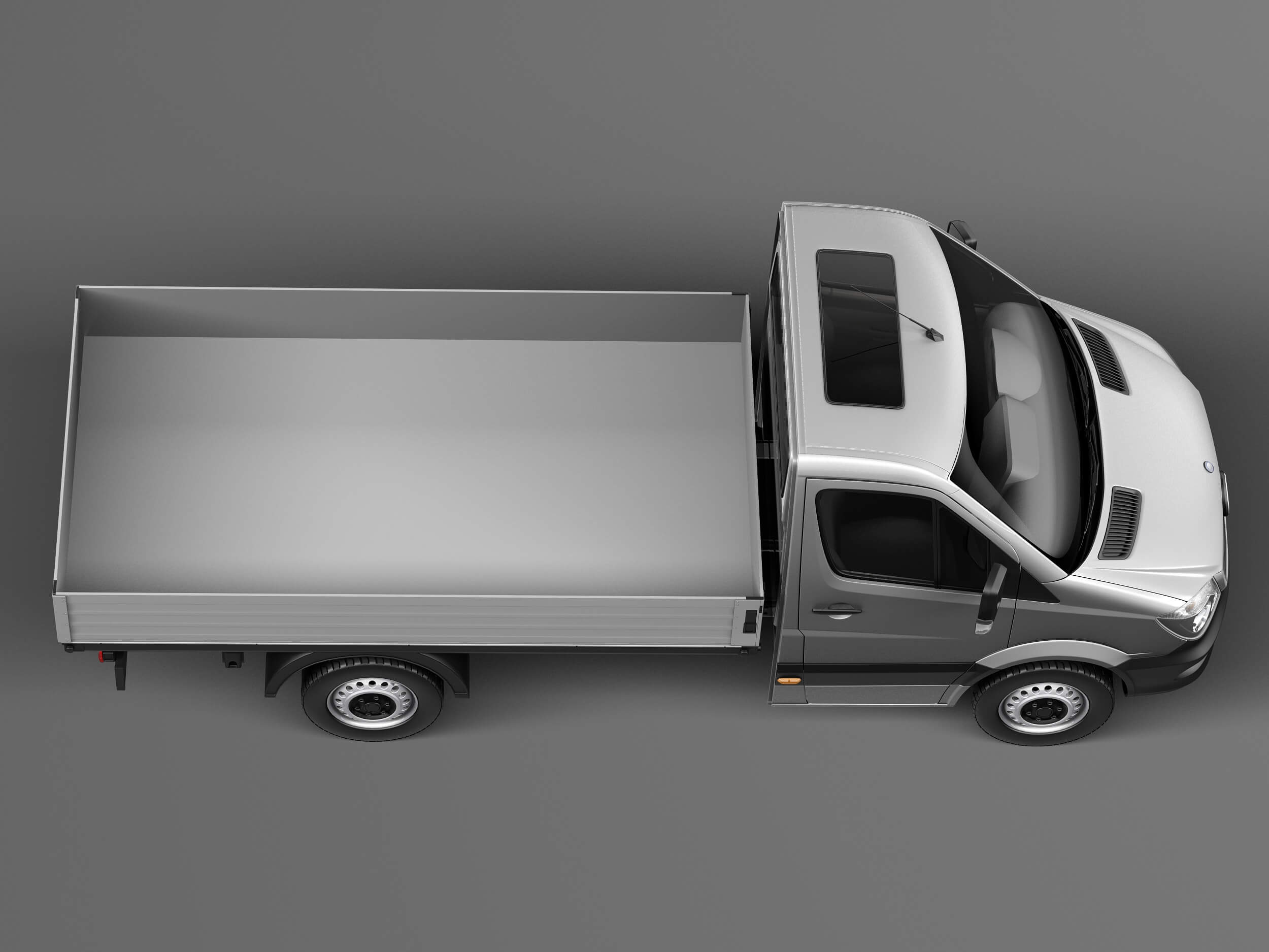 Mercedes-Benz Sprinter Pickup Short 2014 3D Model by SQUIR