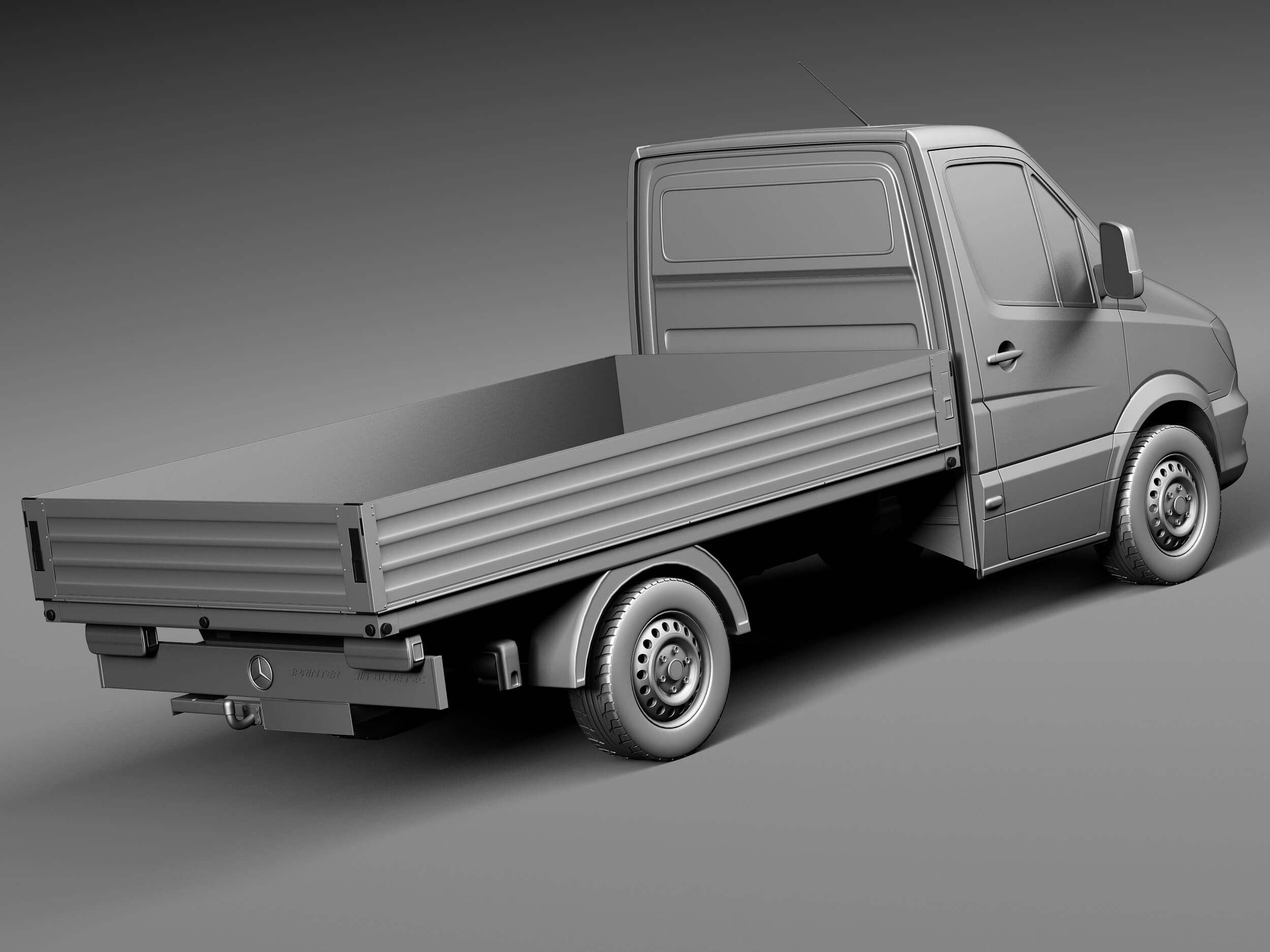 Mercedes-Benz Sprinter Pickup Short 2014 3D Model by SQUIR