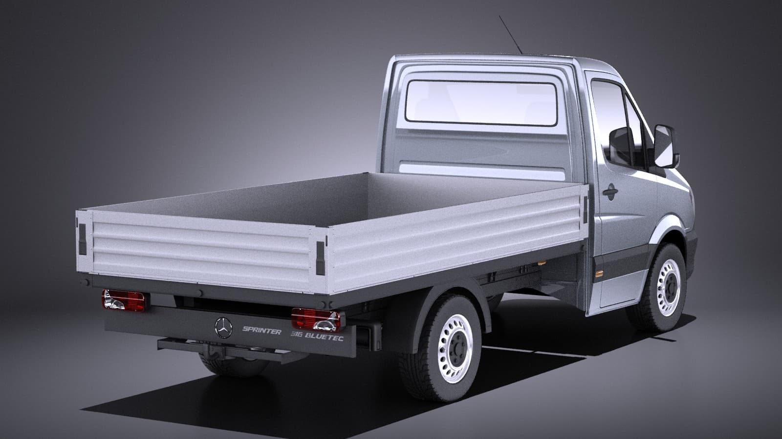 Mercedes Sprinter Pickup Short 2017 (V-Ray) 3D Model by SQUIR