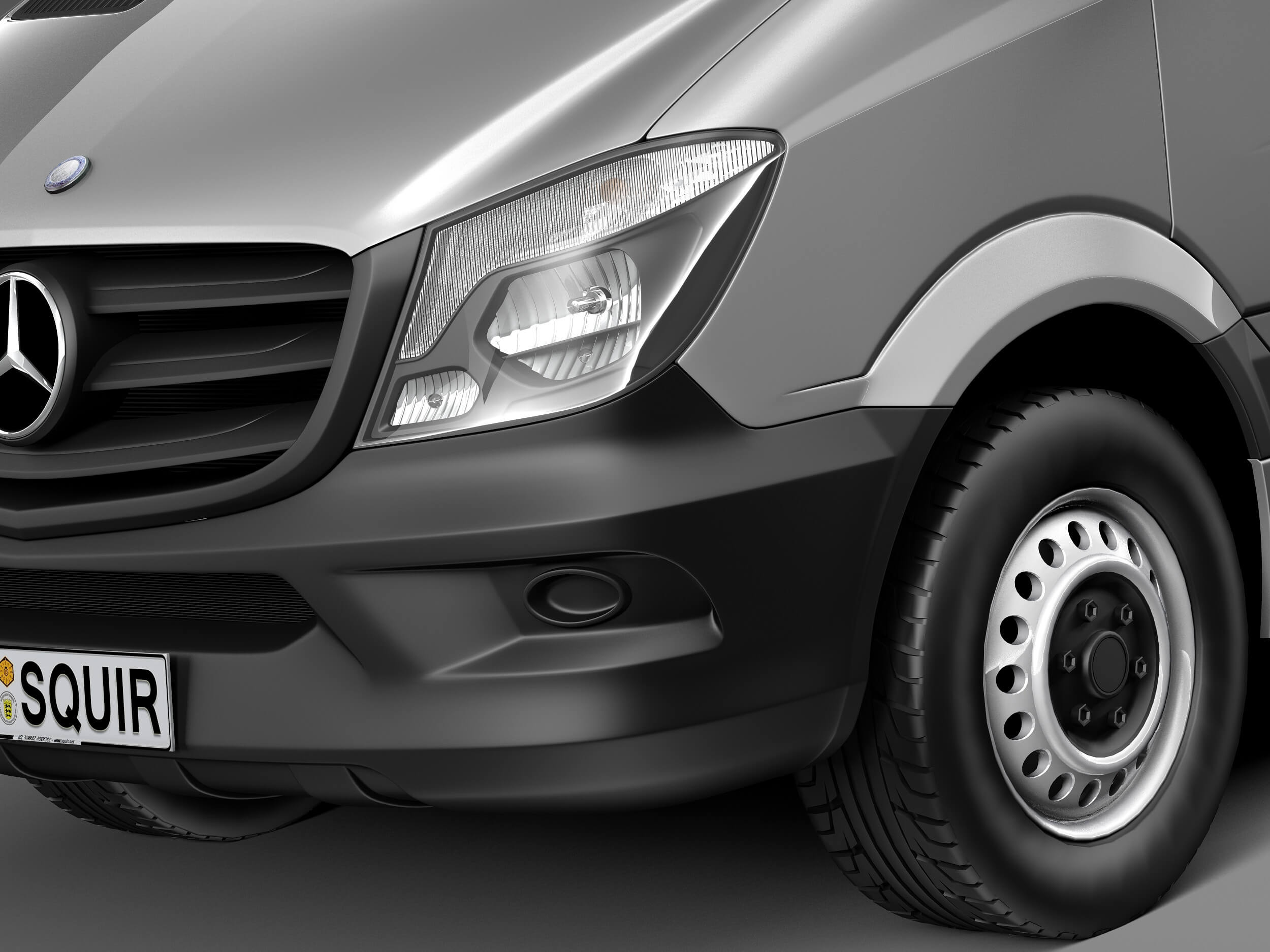 Mercedes-Benz Sprinter Short Low 2014 3D Model by SQUIR