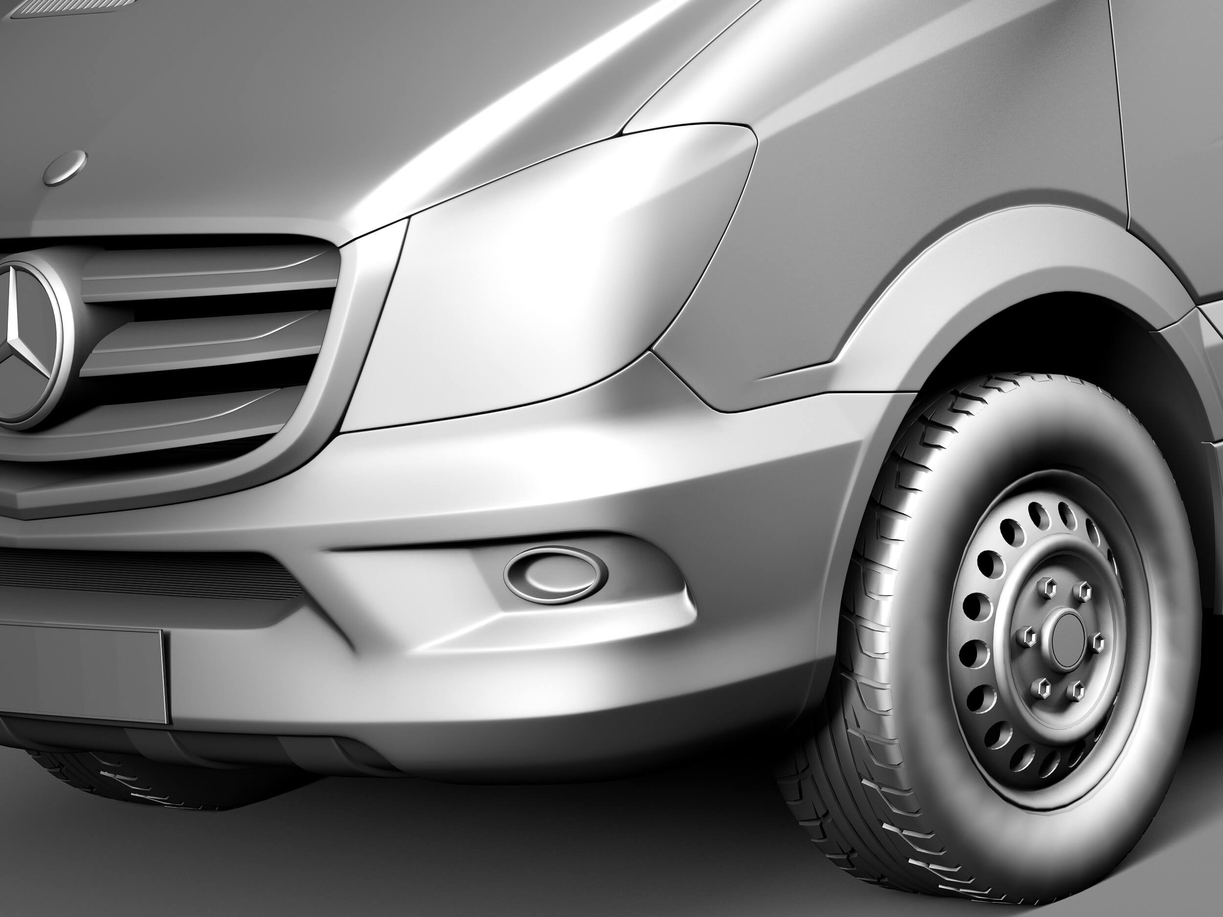 Mercedes-Benz Sprinter Short Low 2014 3D Model by SQUIR
