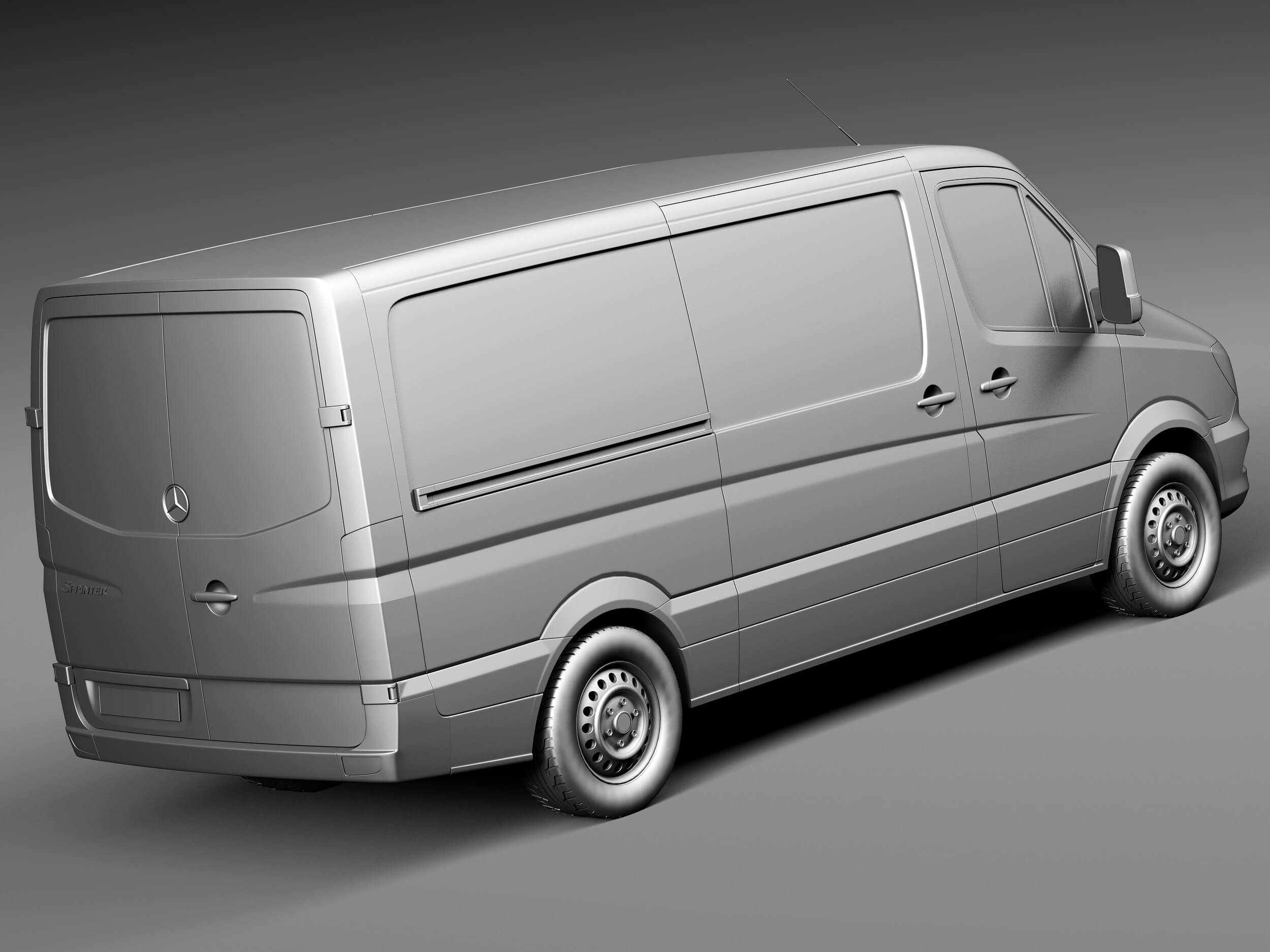 Mercedes-Benz Sprinter Short Low 2014 3D Model by SQUIR