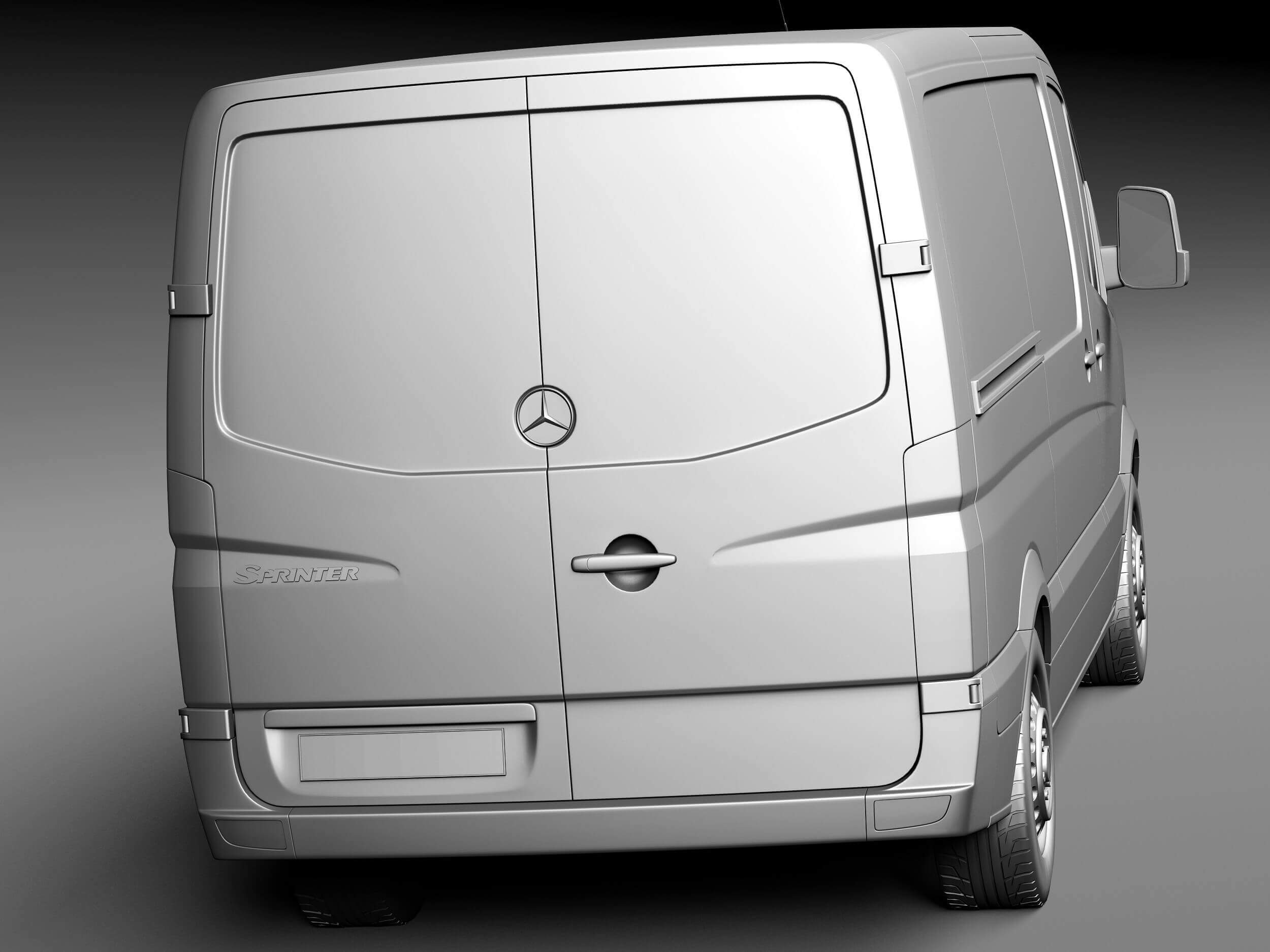 Mercedes-Benz Sprinter Short Low 2014 3D Model by SQUIR