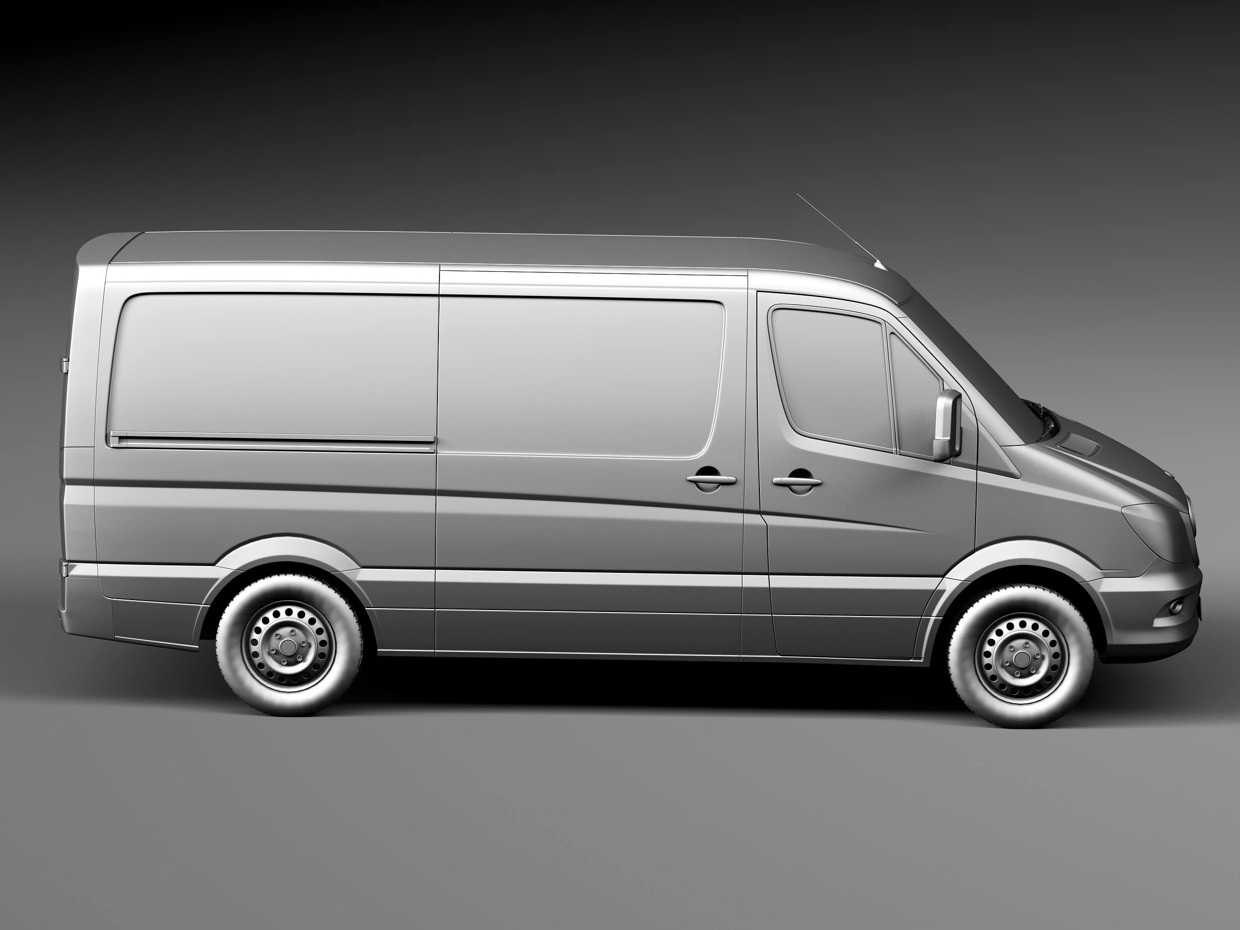 Mercedes-Benz Sprinter Short Low 2014 3D Model by SQUIR