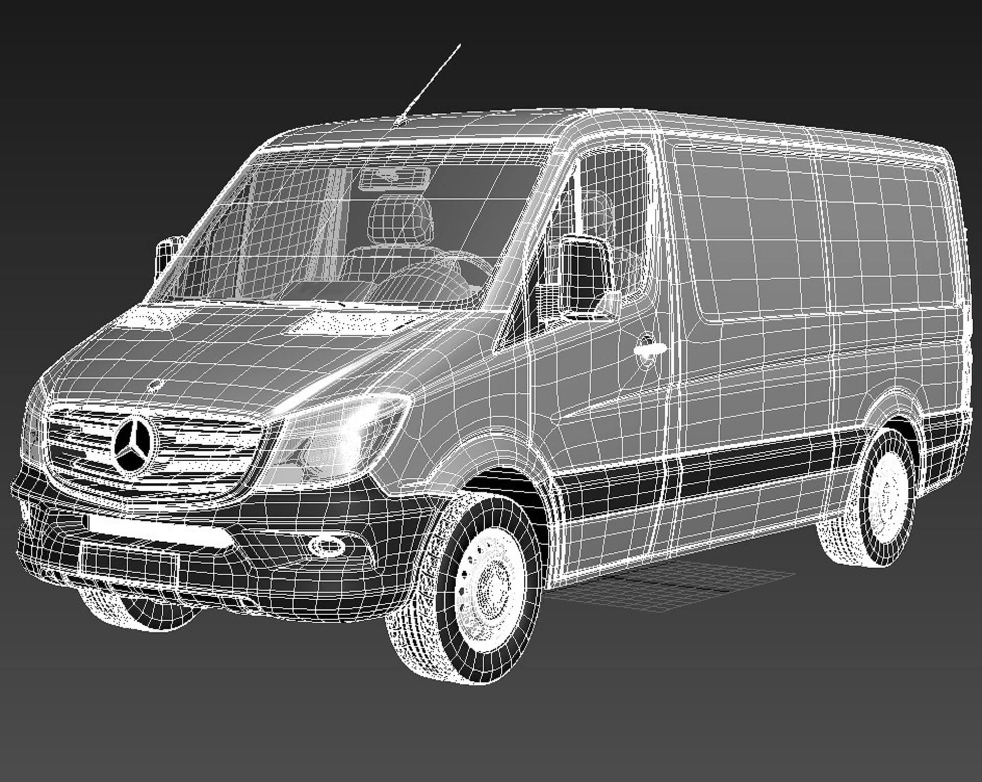 Mercedes-Benz Sprinter Short Low 2014 3D Model by SQUIR