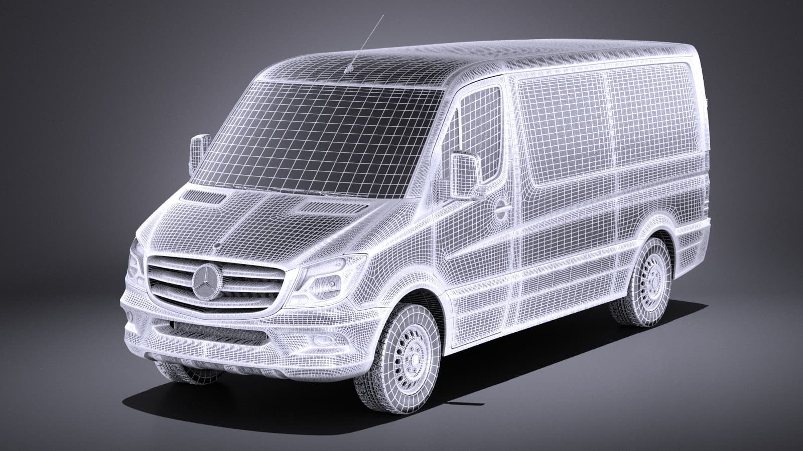 Mercedes Sprinter Short Low 2017 (V-Ray) 3D Model by SQUIR