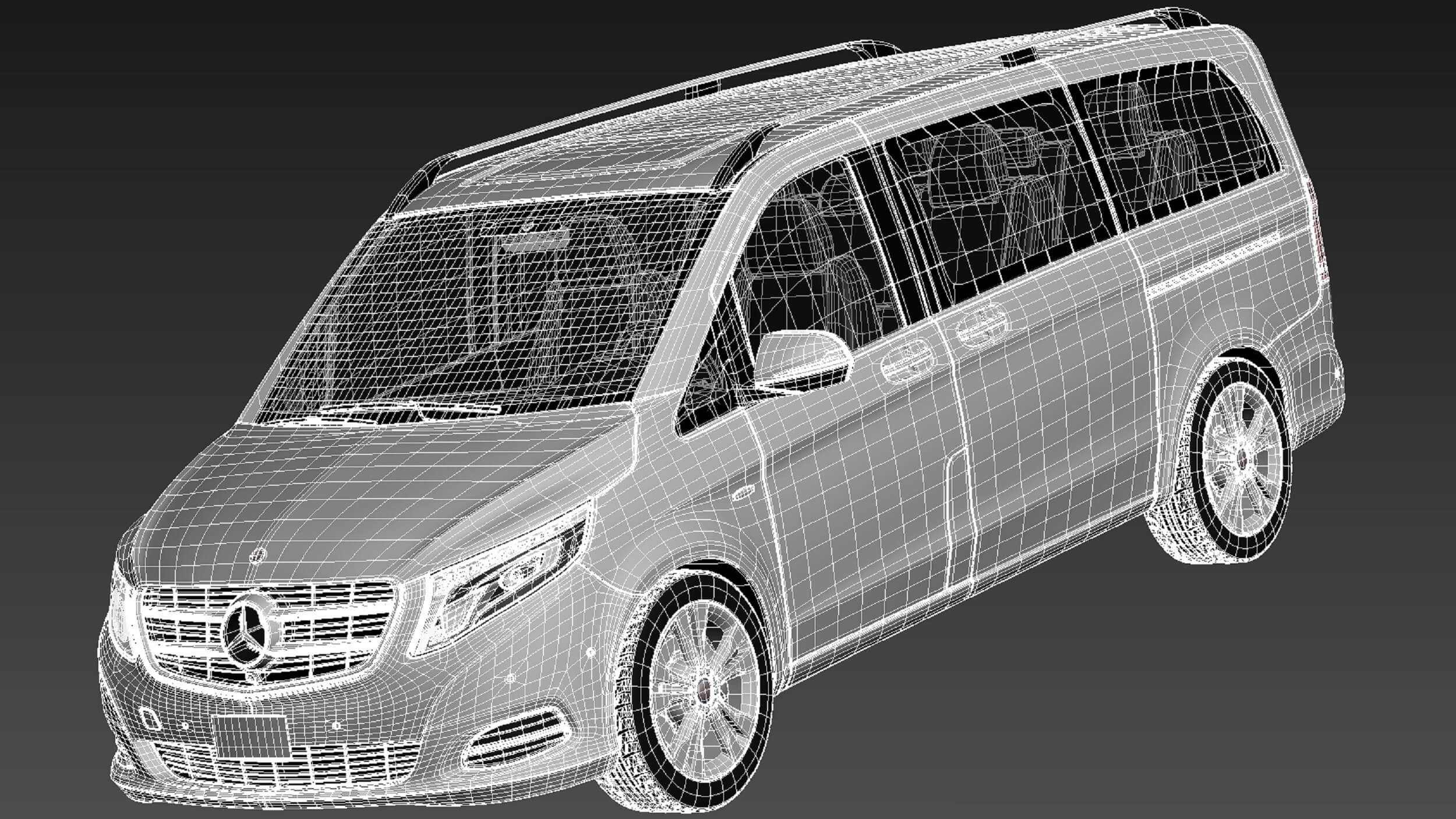 Mercedes-Benz V-Class 2015 3D Model by SQUIR