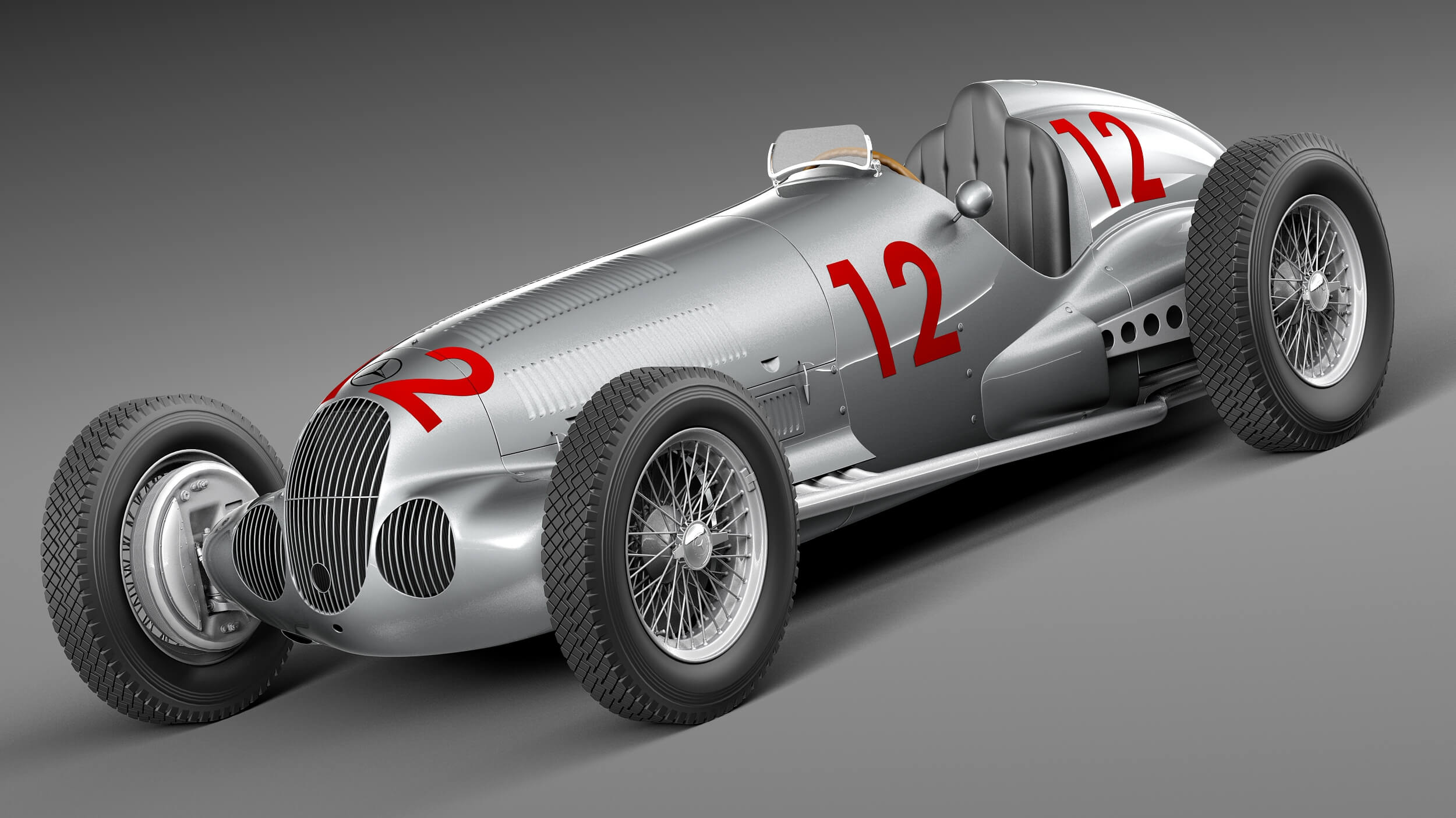 Mercedes-Benz W125 Grand Prix Race Car 3D Model by SQUIR