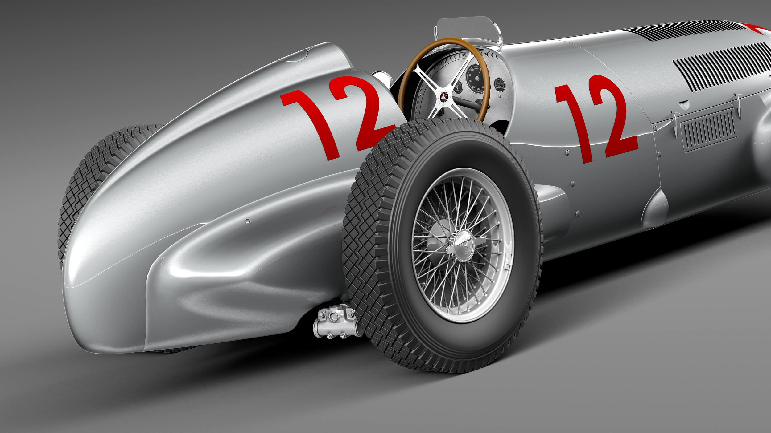 Mercedes-Benz W125 Grand Prix Race Car 3D Model by SQUIR