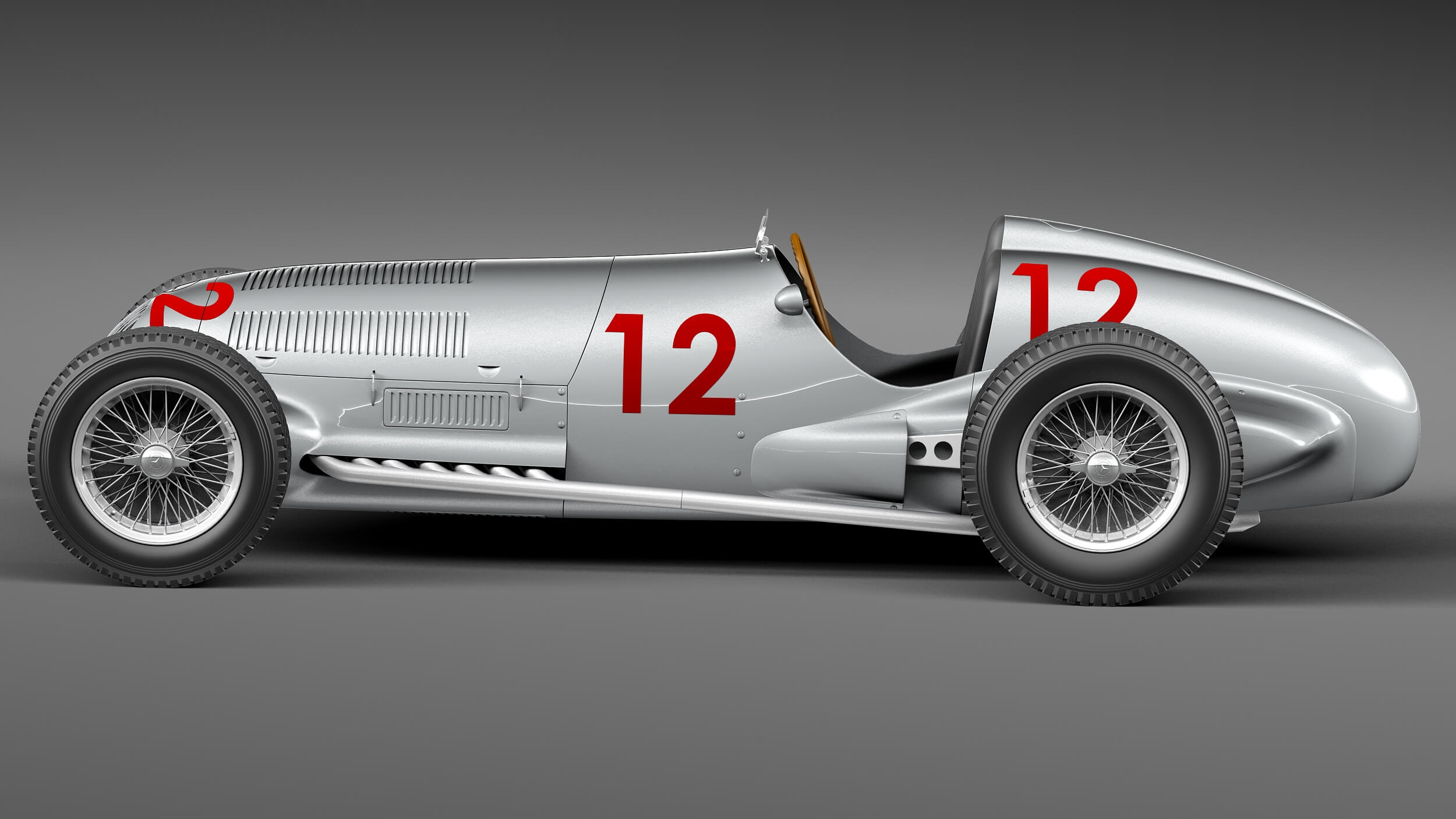 Mercedes-Benz W125 Grand Prix Race Car 3D Model by SQUIR