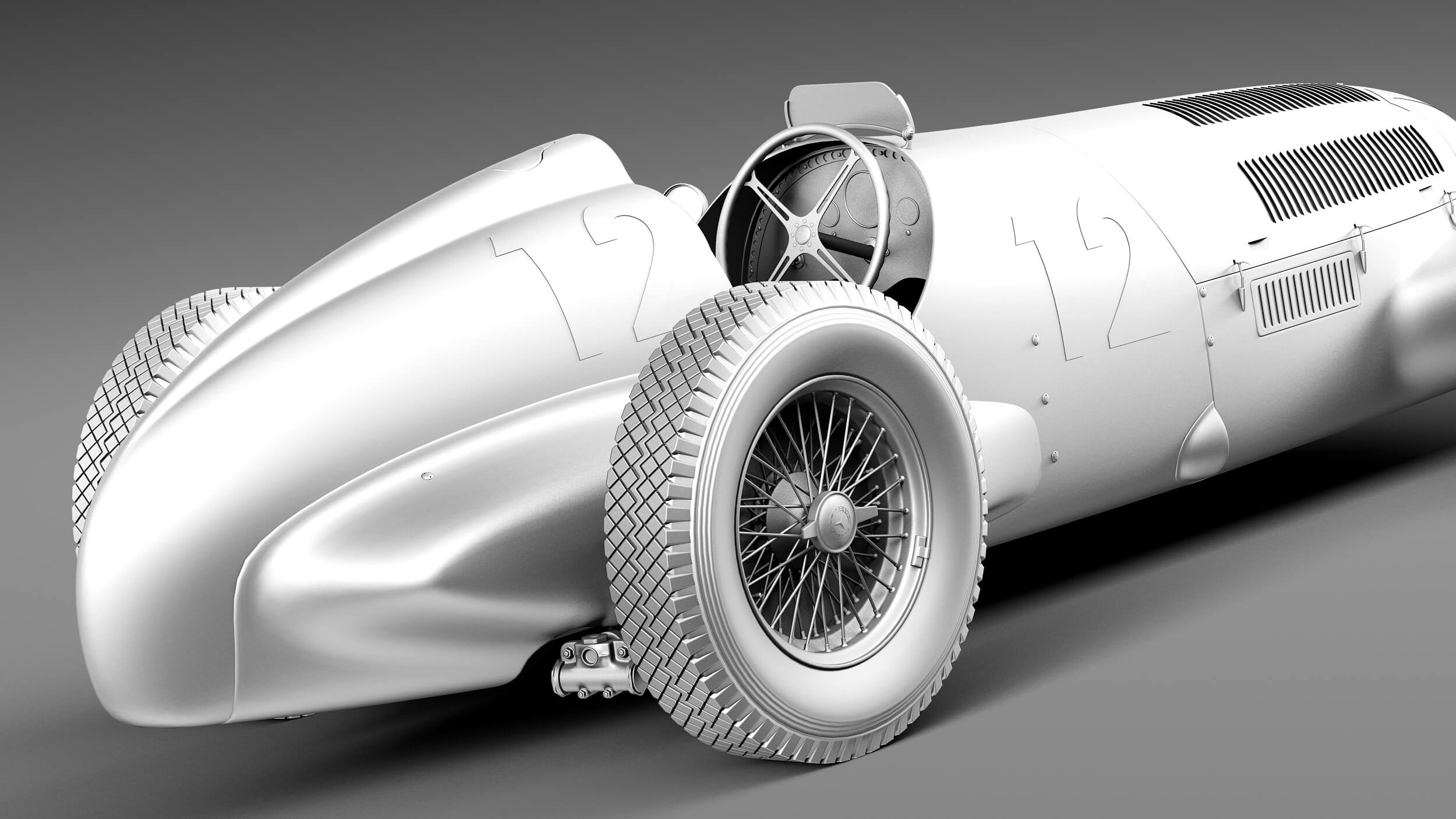 Mercedes-Benz W125 Grand Prix Race Car 3D Model by SQUIR