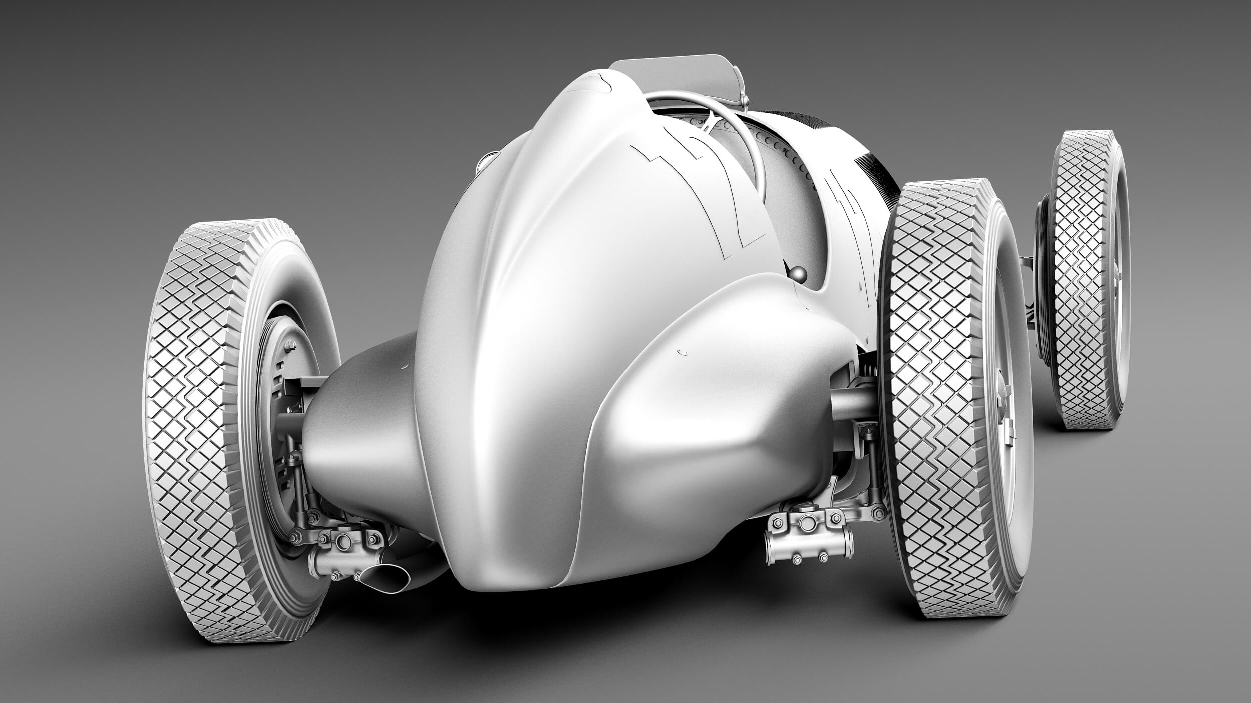 Mercedes-Benz W125 Grand Prix Race Car 3D Model by SQUIR