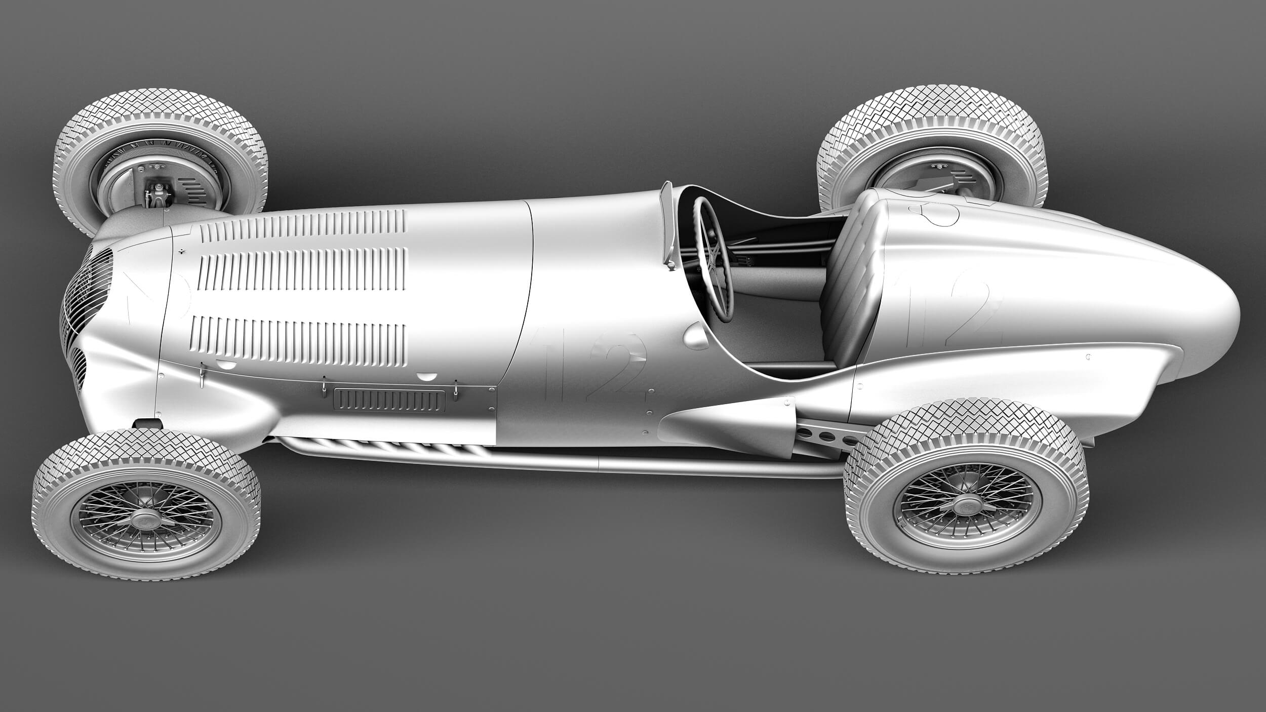Mercedes-Benz W125 Grand Prix Race Car 3D Model by SQUIR