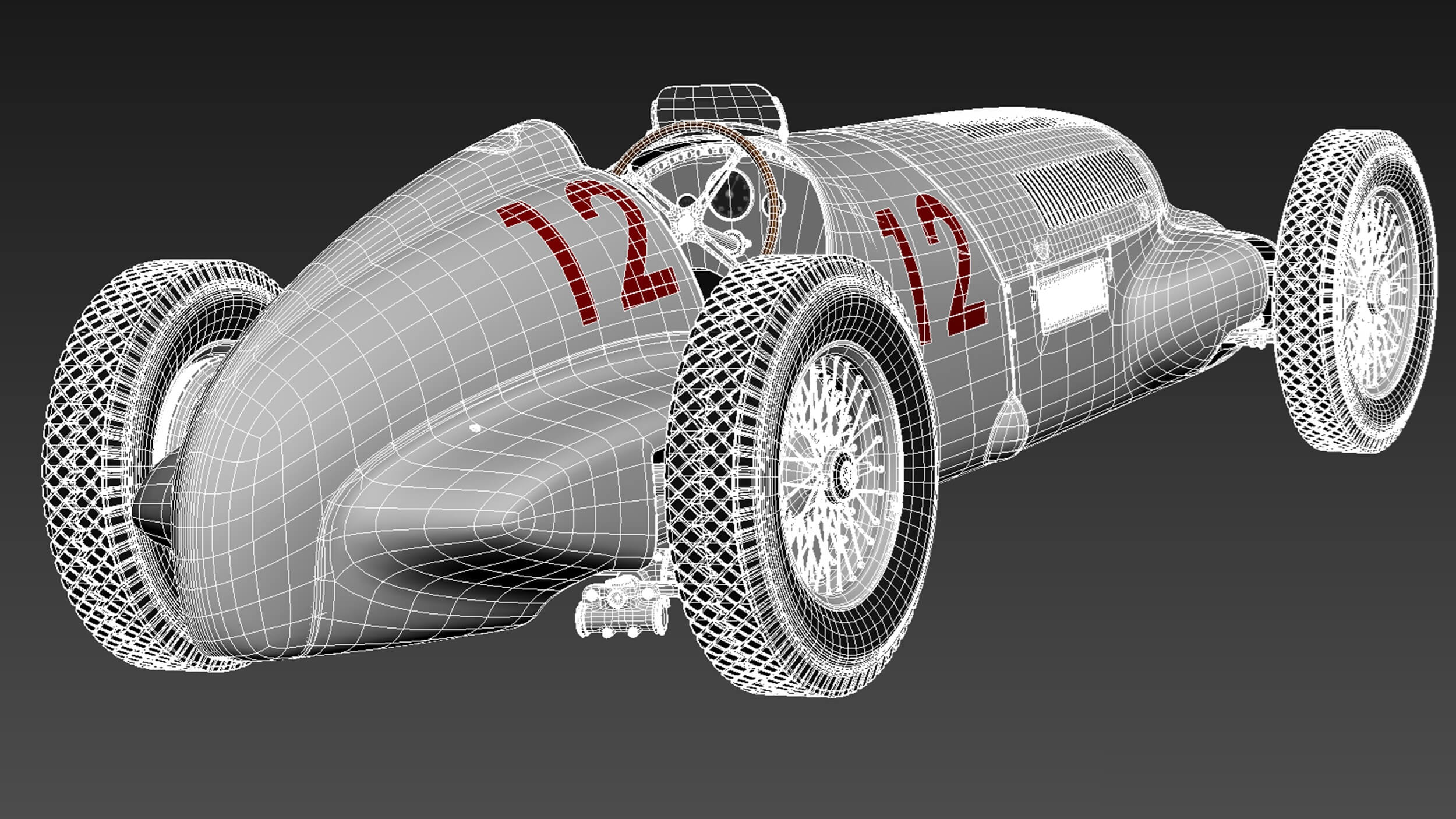 Mercedes-Benz W125 Grand Prix Race Car 3D Model by SQUIR