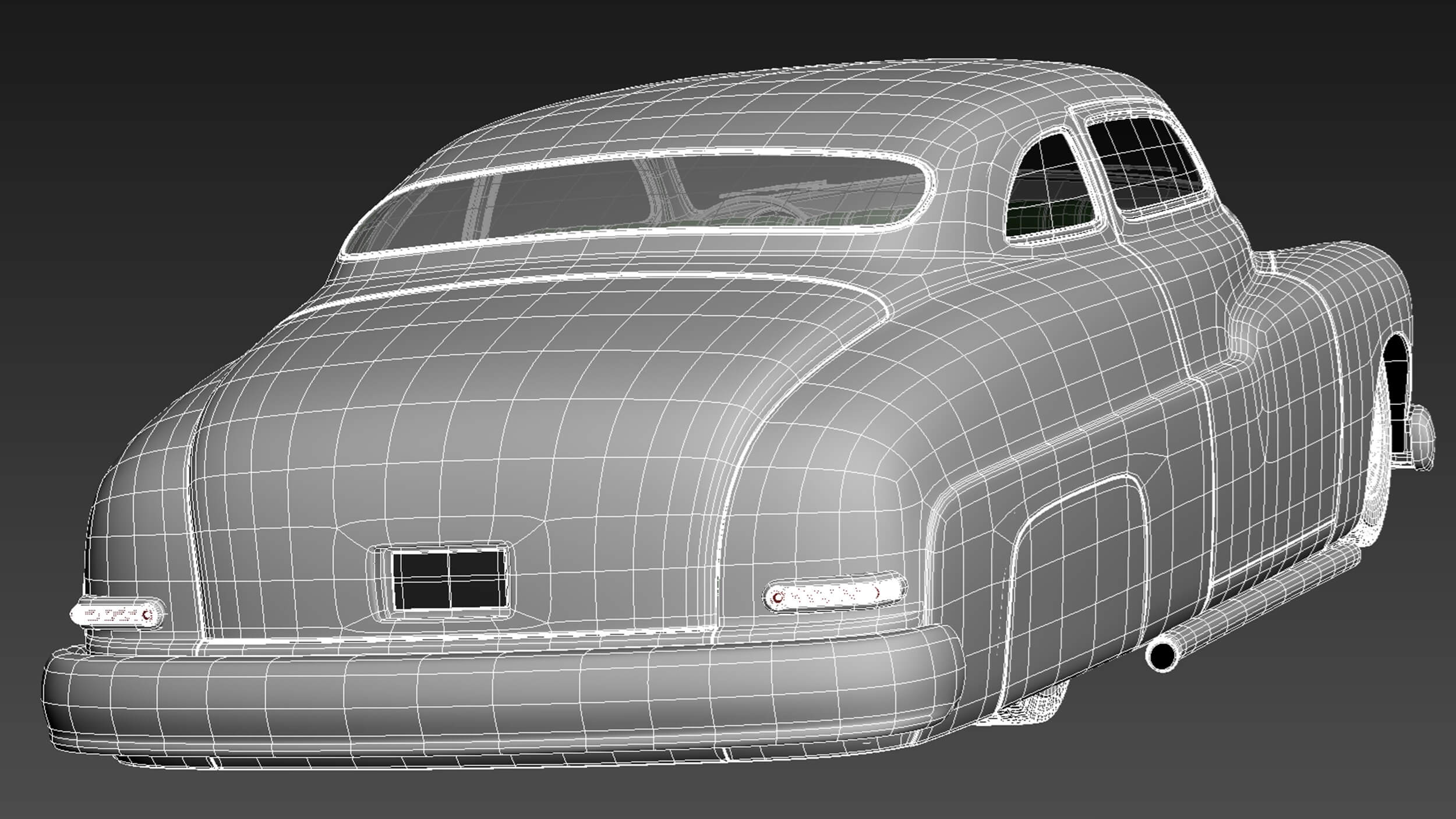 Mercury Coupe 1950 LED Sled Custom - 3D Model by SQUIR