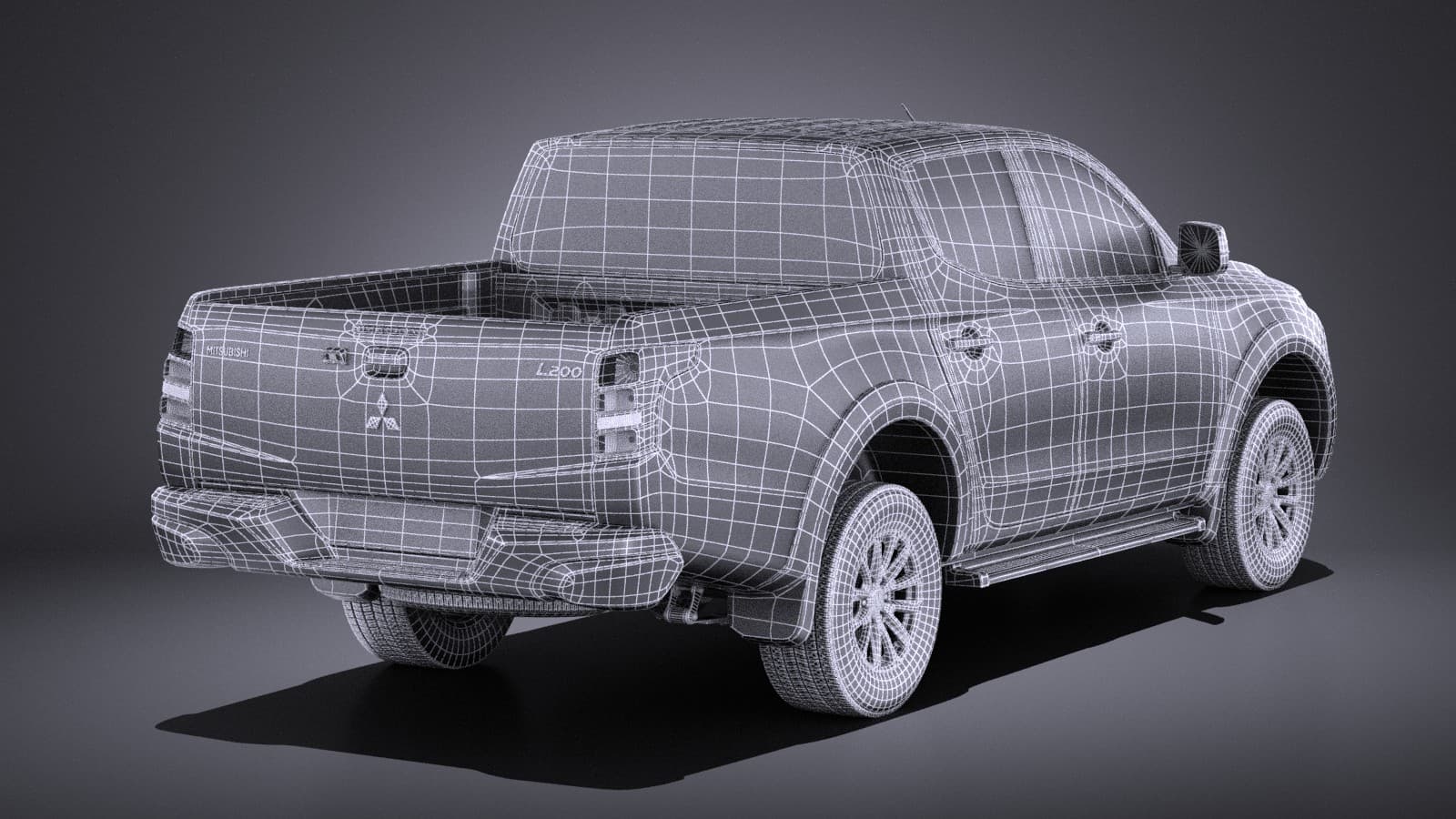 Mitsubishi L200 2017 (V-Ray) 3D Model by SQUIR