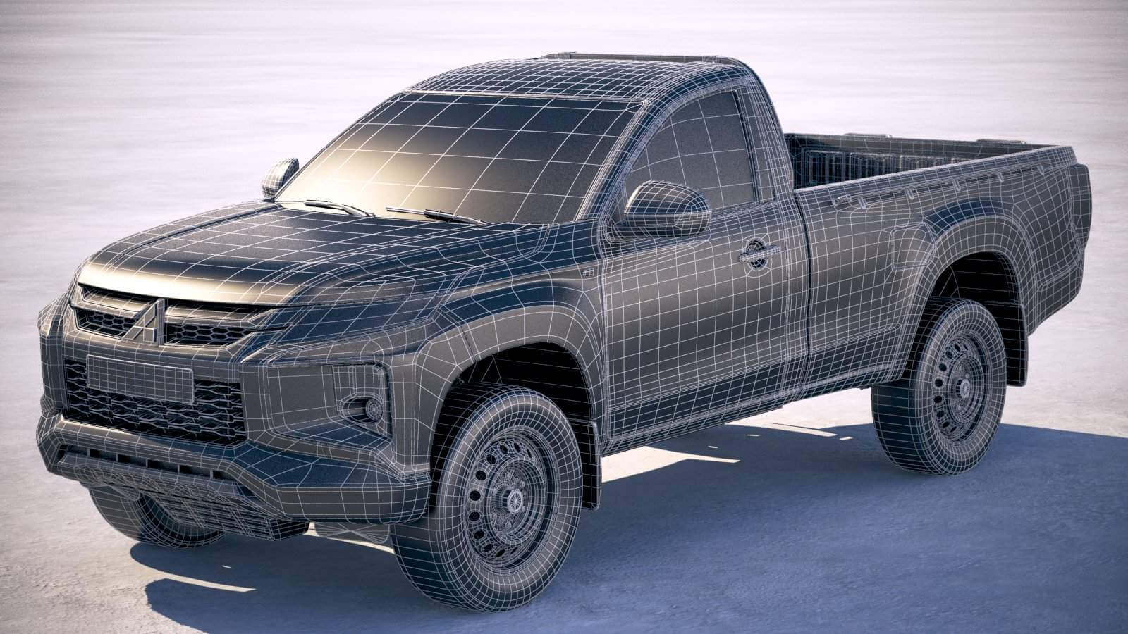 Mitsubishi L200 Regular Cab 2019 - 3D Model by SQUIR