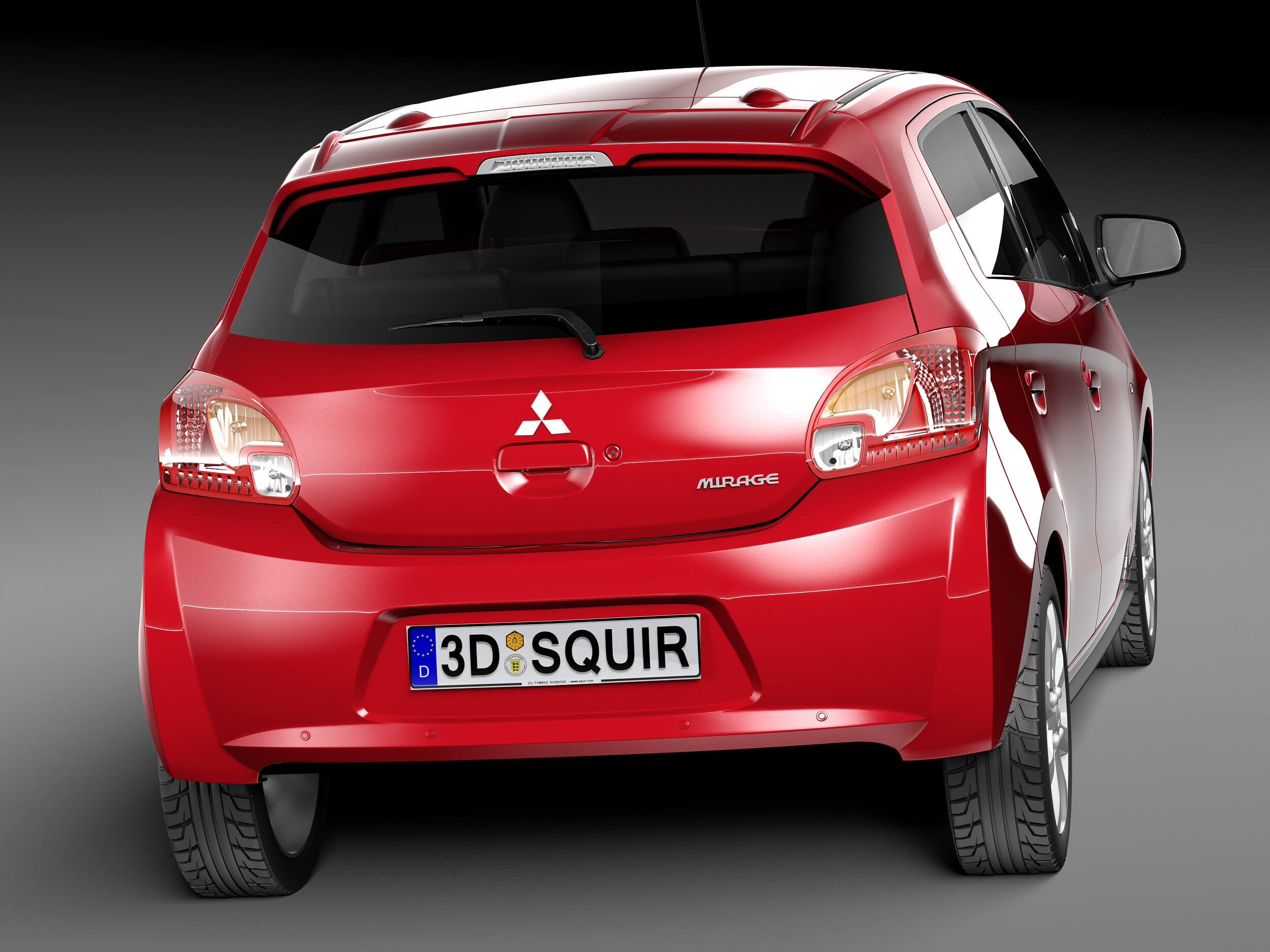 Mitsubishi Mirage 2014 - 3D Model by SQUIR