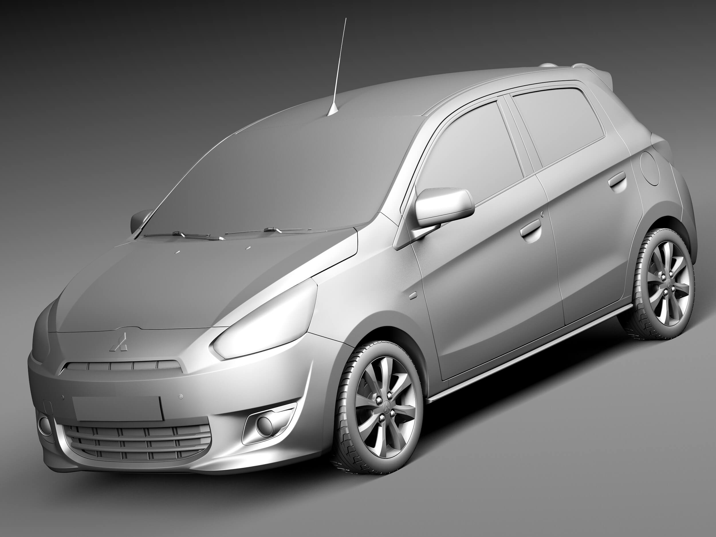 Mitsubishi Mirage 2014 - 3D Model by SQUIR