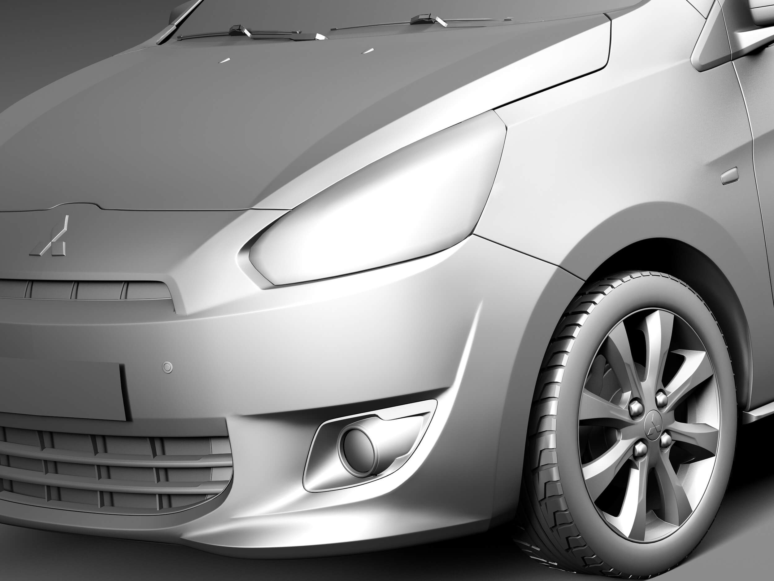 Mitsubishi Mirage 2014 - 3D Model by SQUIR