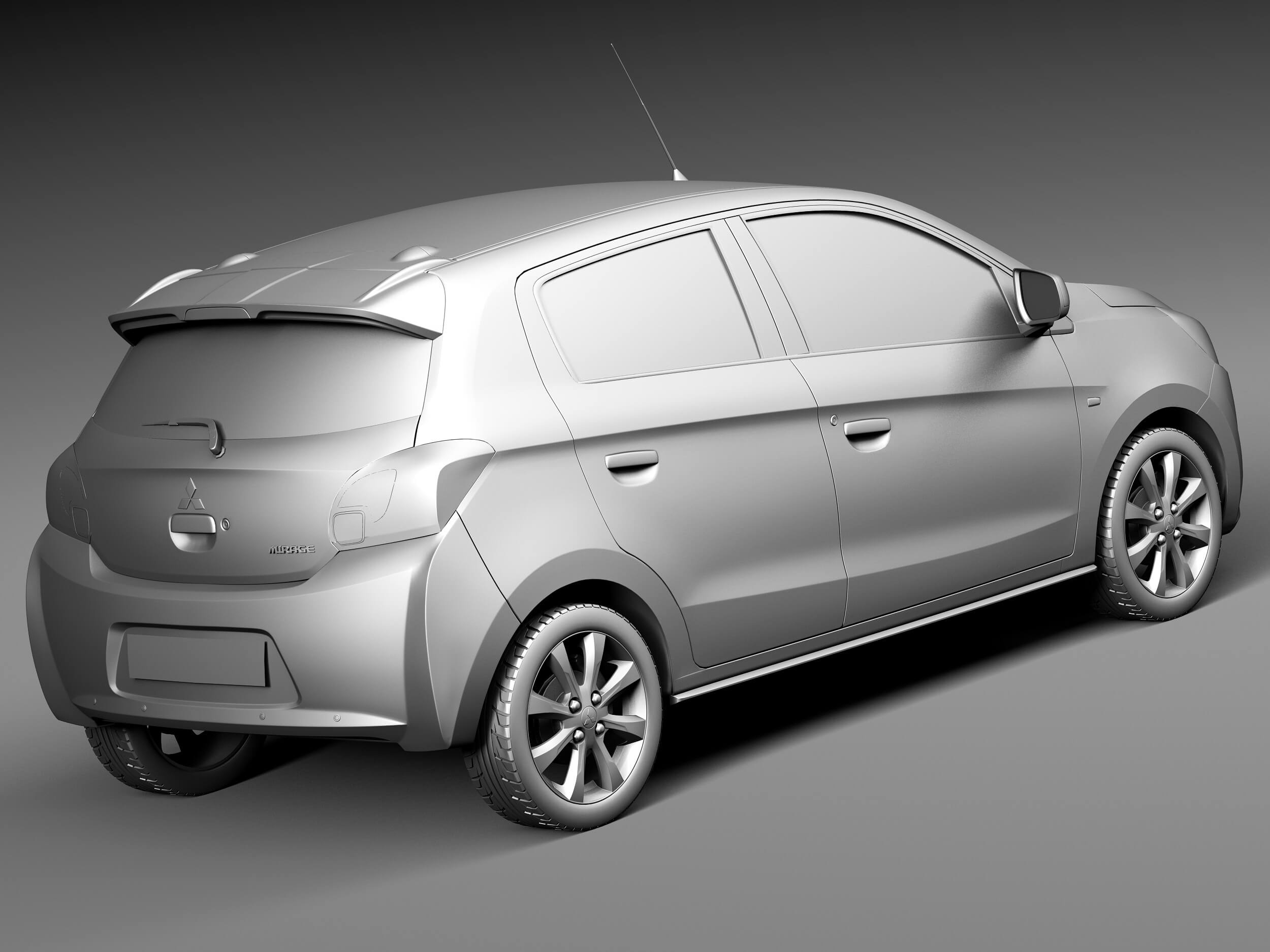 Mitsubishi Mirage 2014 - 3D Model by SQUIR