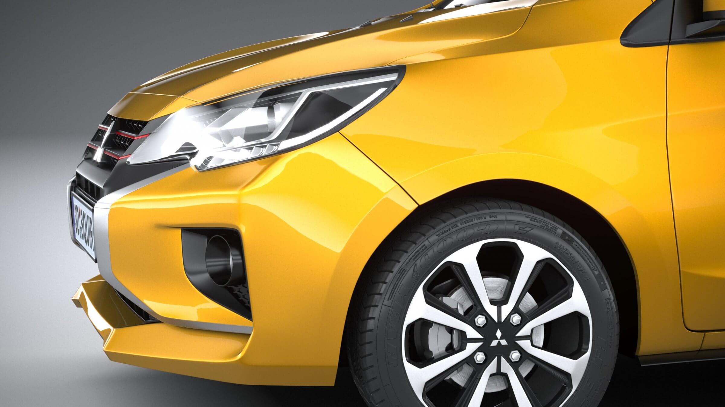 Mitsubishi Mirage 2020 - 3D Model by SQUIR