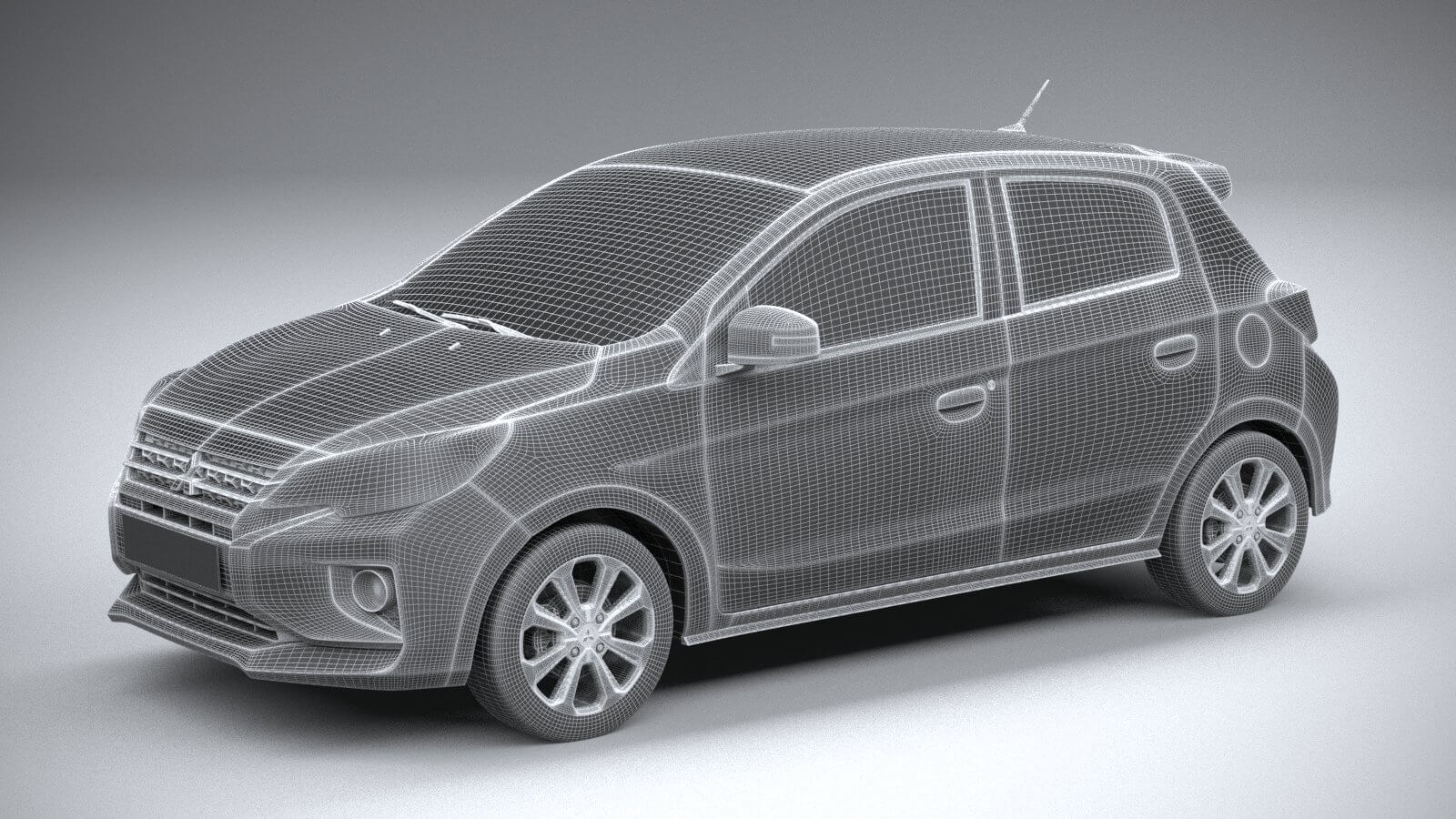 Mitsubishi Mirage 2020 - 3D Model by SQUIR