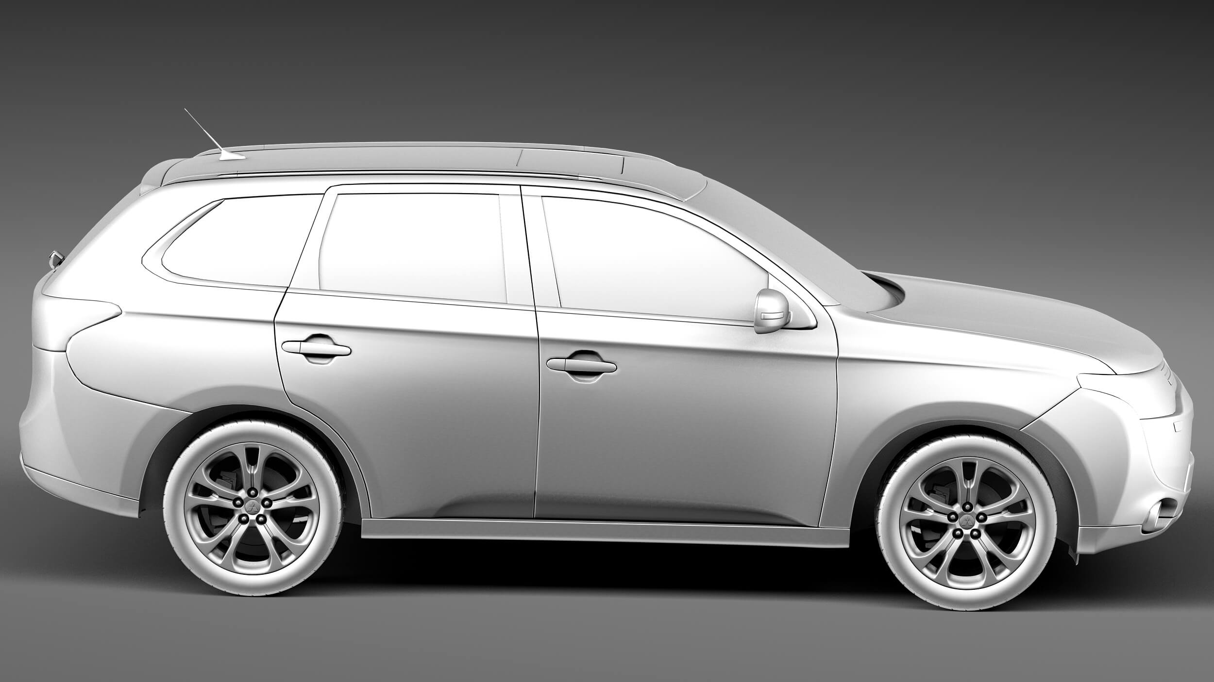 Mitsubishi Outlander 2013 - 3D Model by SQUIR