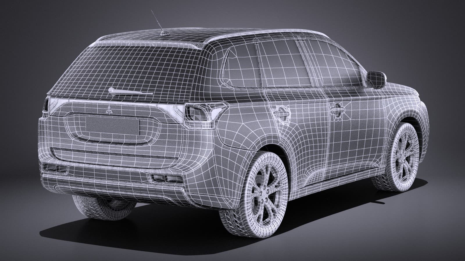 Mitsubishi Outlander 2015 (V-Ray) 3D Model by SQUIR