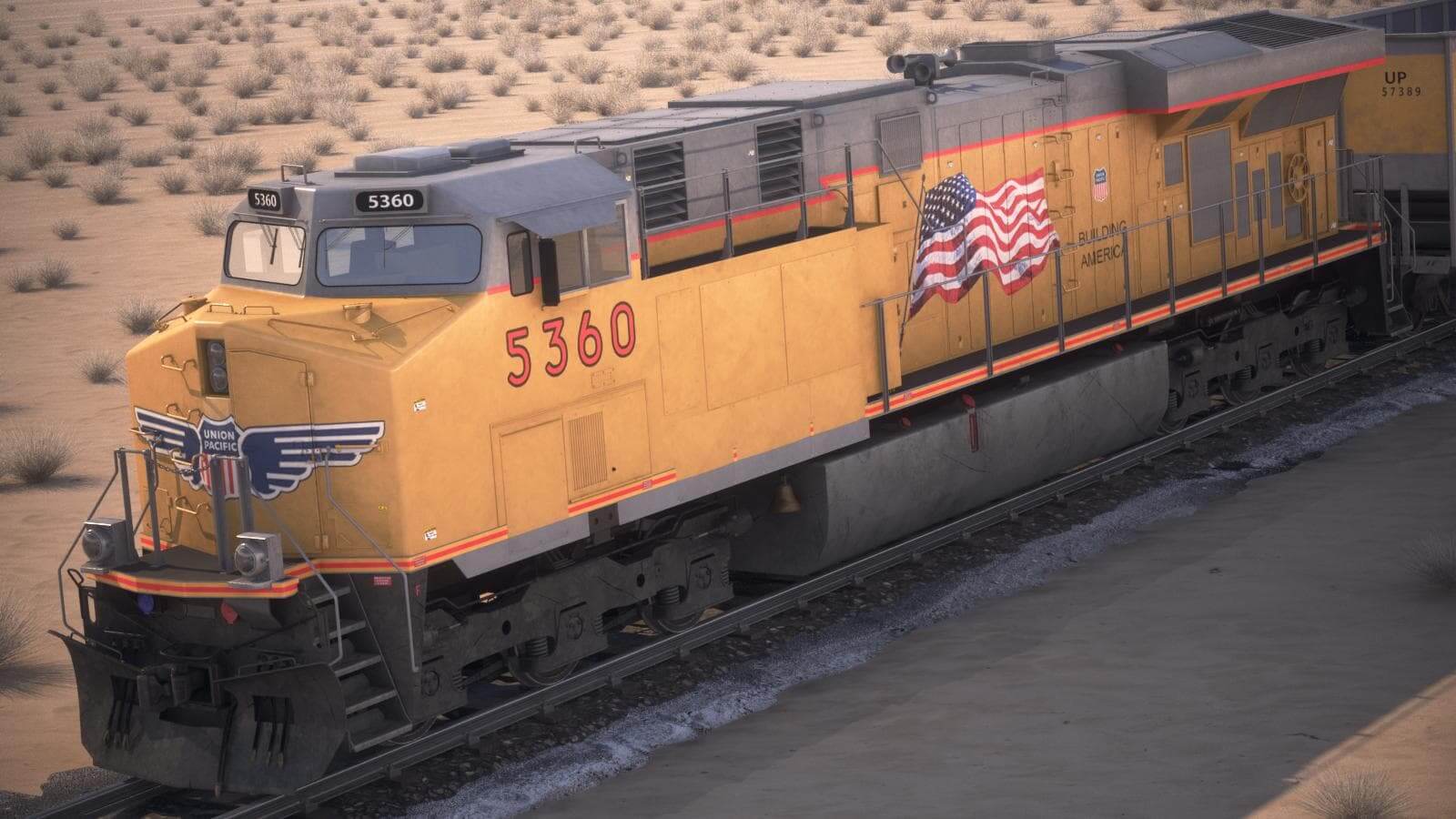 Modern Union Pacific Train - 3D Model by SQUIR